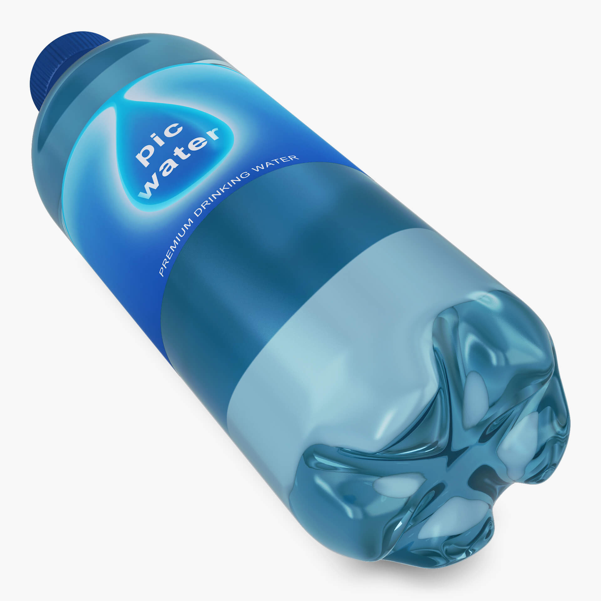 Pic Water Bottle 450ml Simple M 1 - 3D Model by Zurel