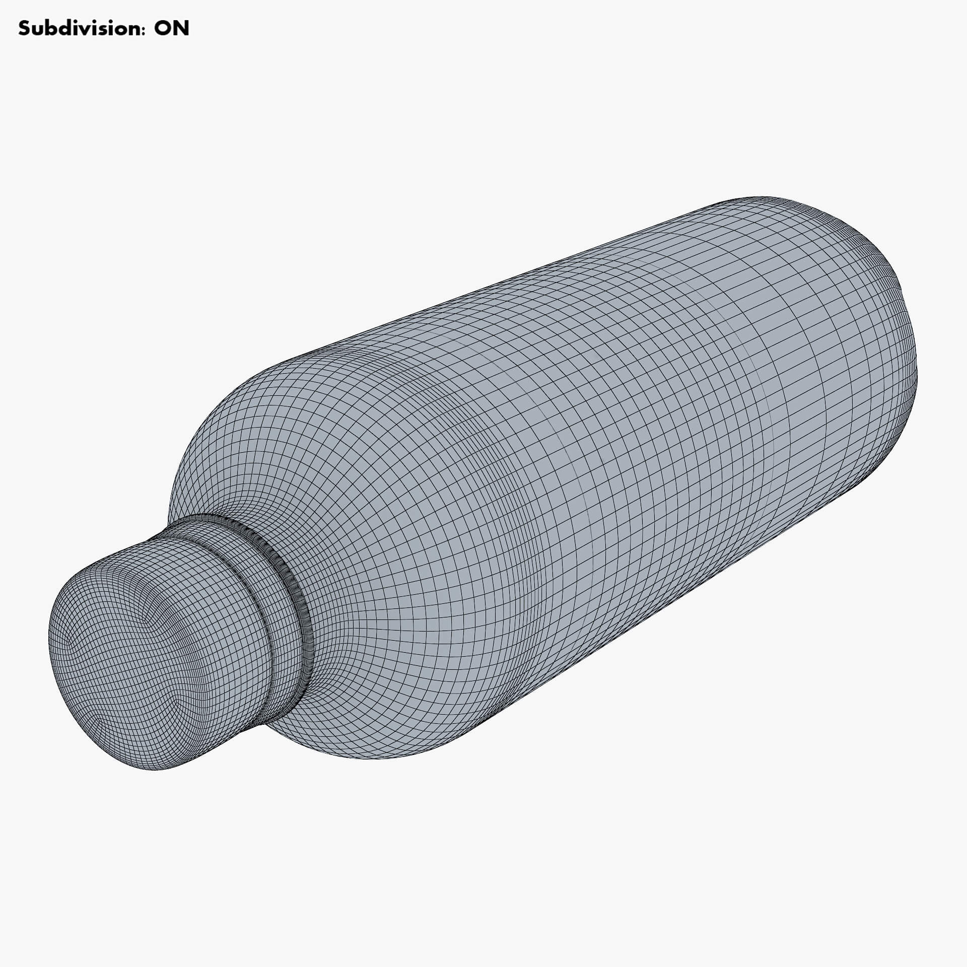 Pic Water Bottle 450ml Simple M 1 - 3D Model by Zurel