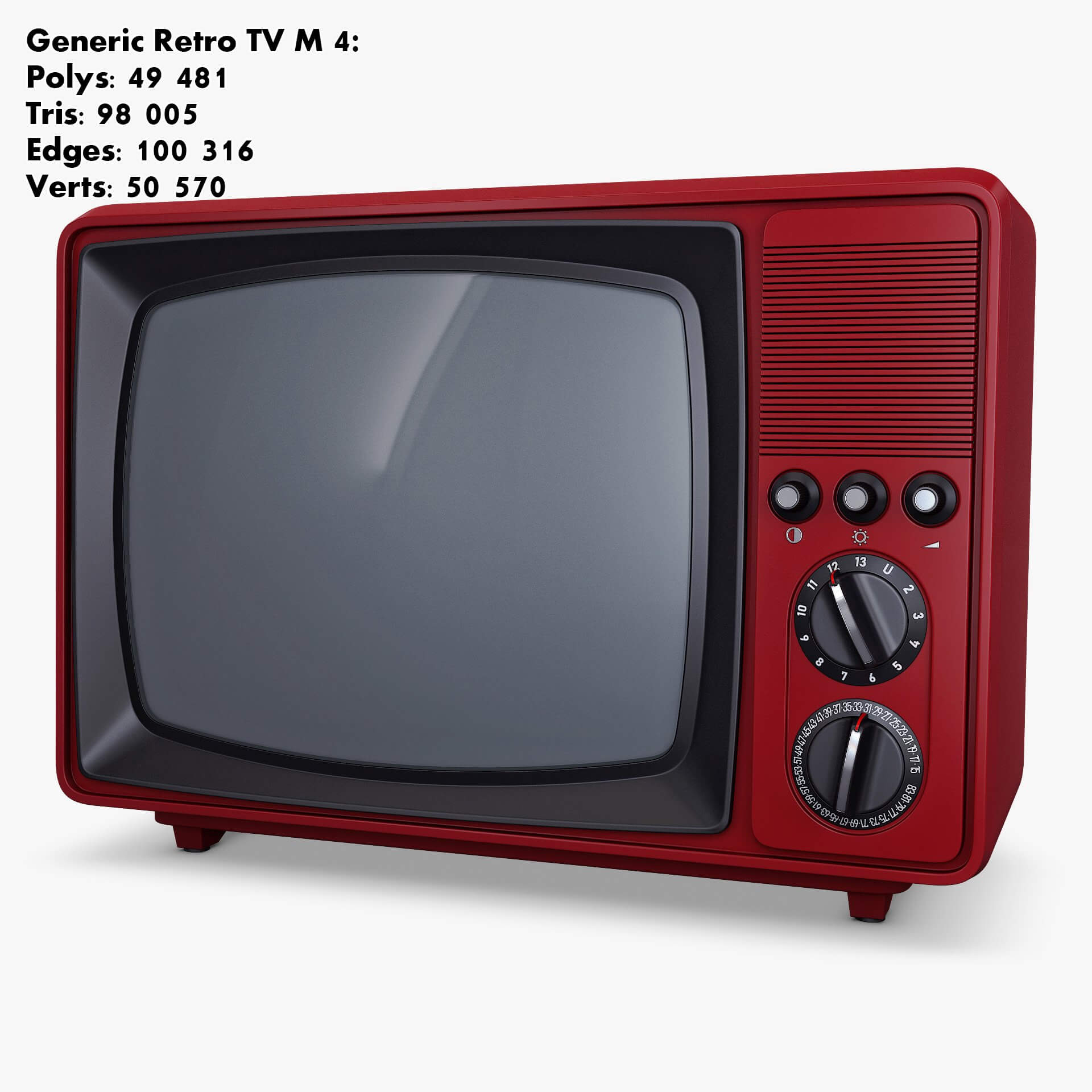 Retro Portable Television Collection Volume 1 - 3D Model by Zurel