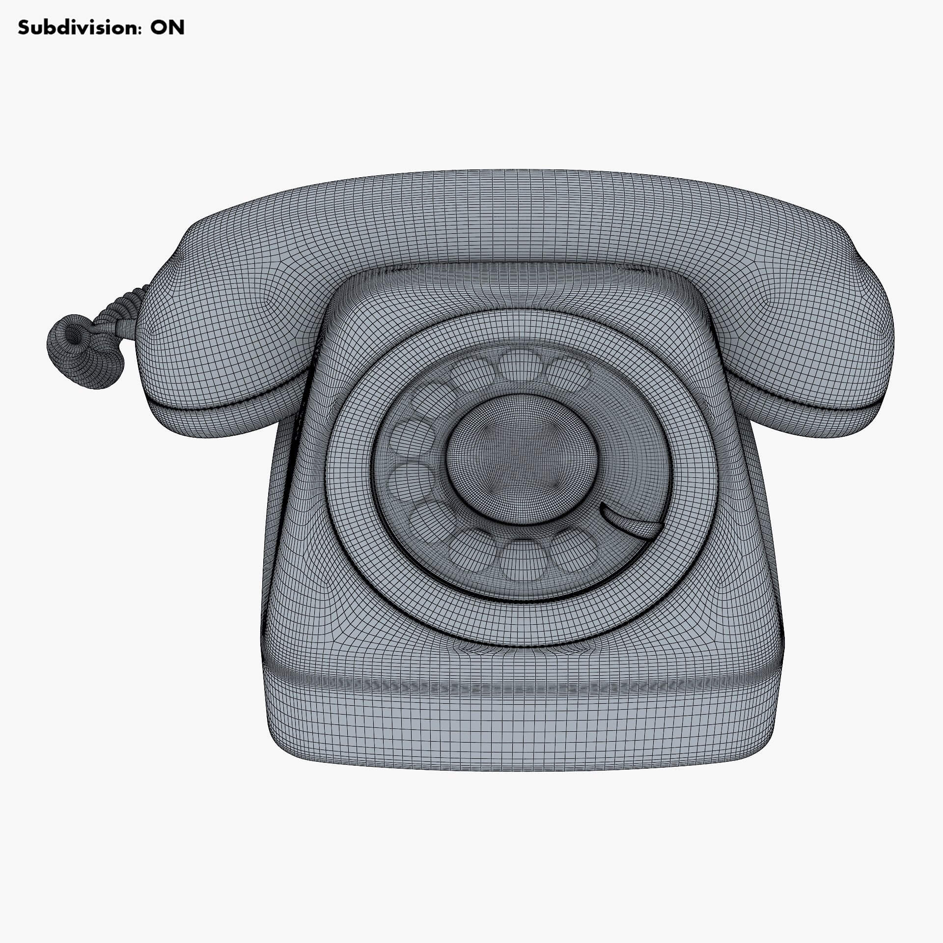 Retro Telephone M 2 - 3D Model by Zurel