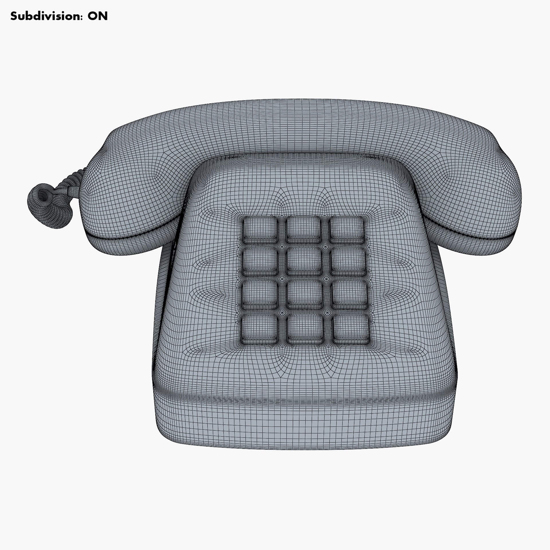 Retro Telephone M 3 - 3D Model by Zurel