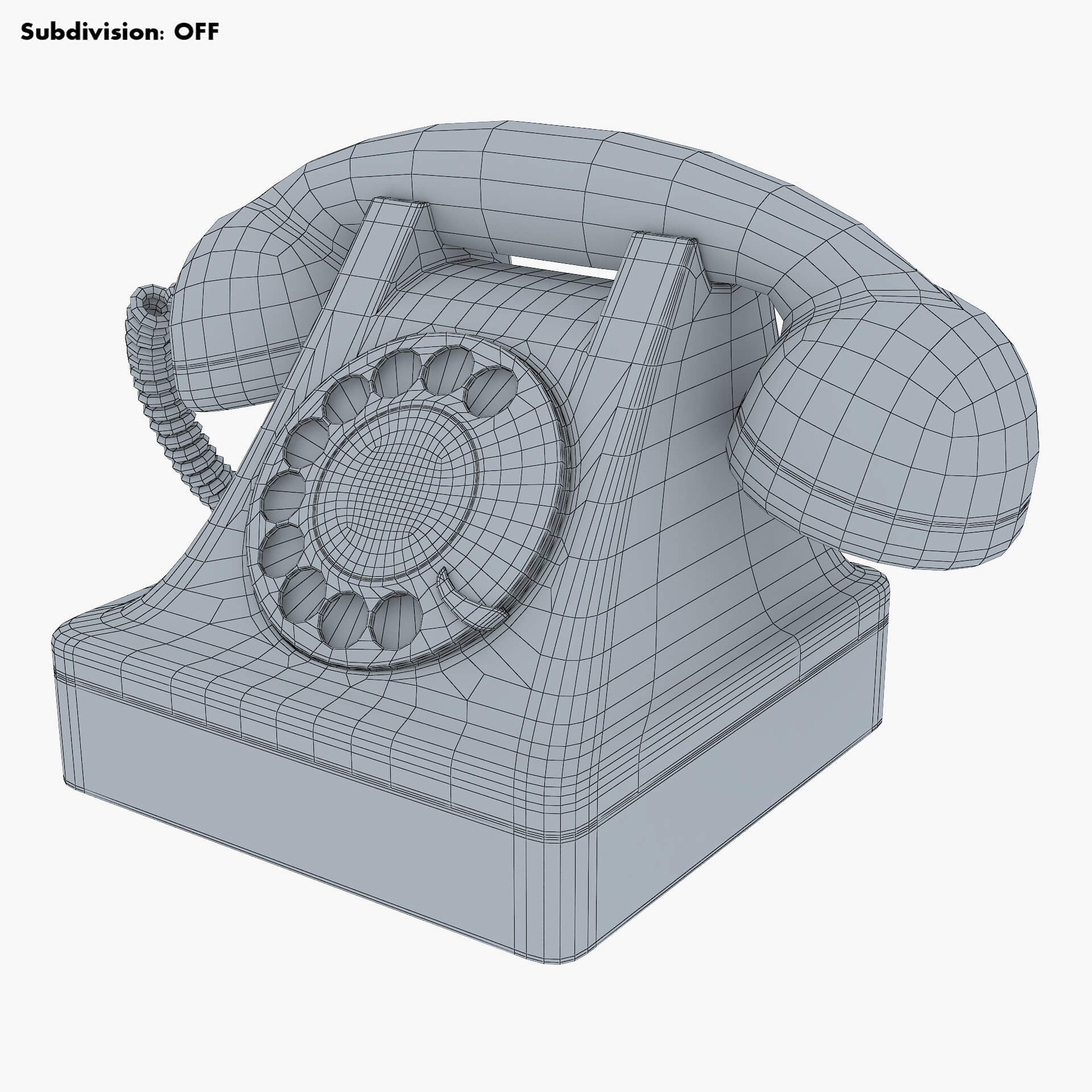 Retro Telephone V 1 - 3D Model by Zurel