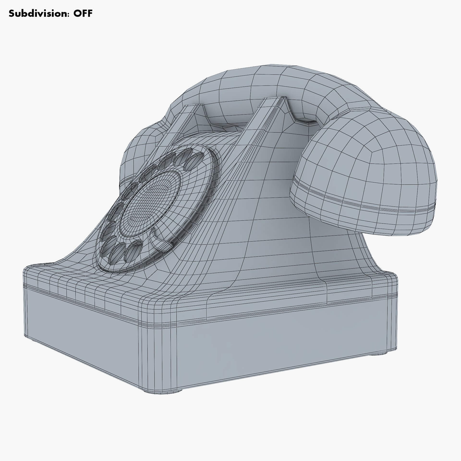 Retro Telephone V 1 - 3D Model by Zurel