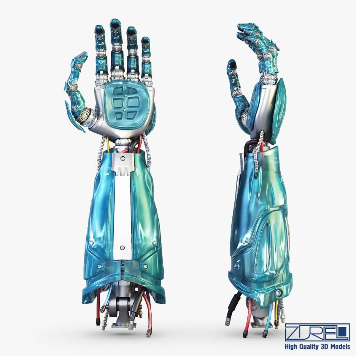 Robot Hand V 1 - 3D Model by Zurel