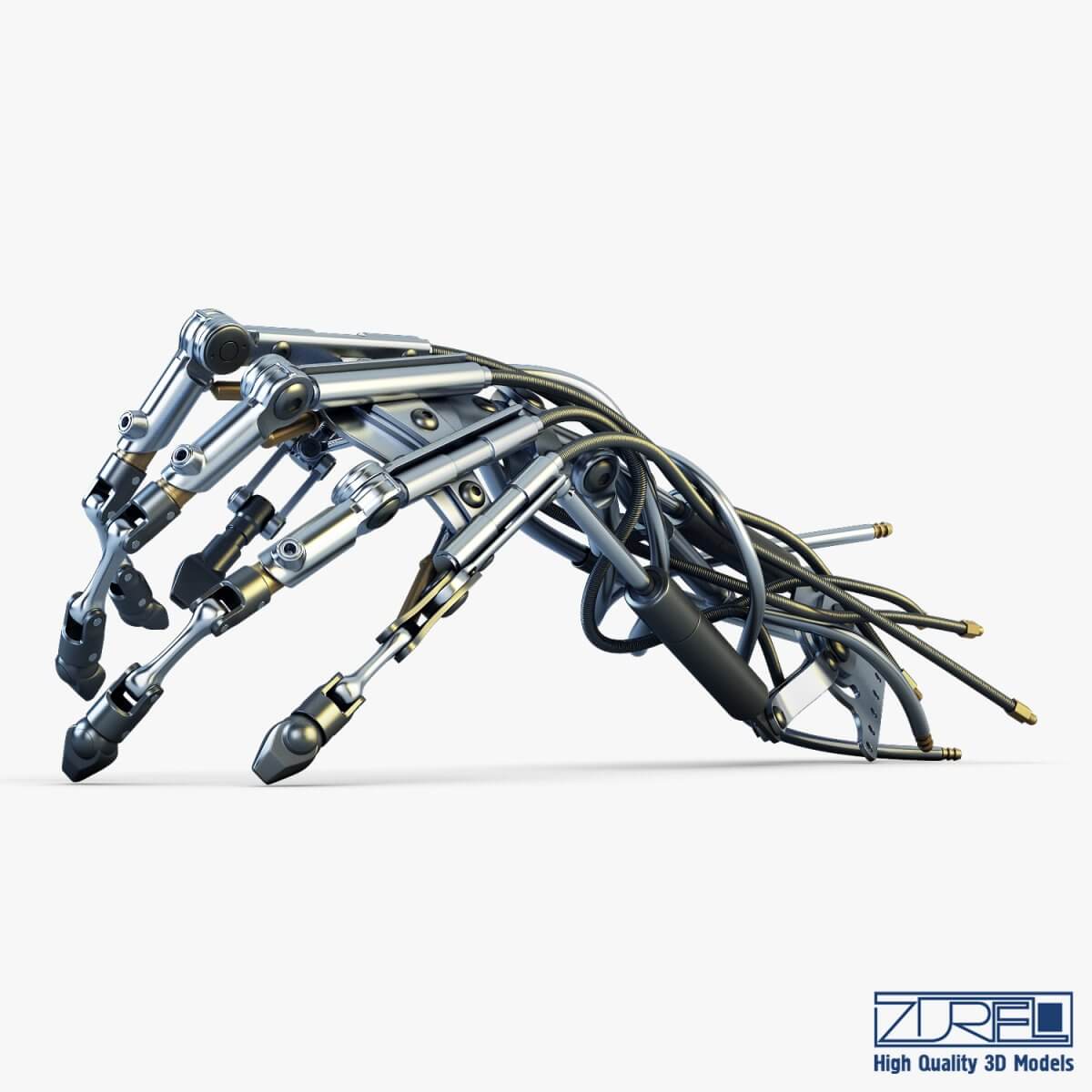 Robotic Hand V 2 - 3D Model by Zurel