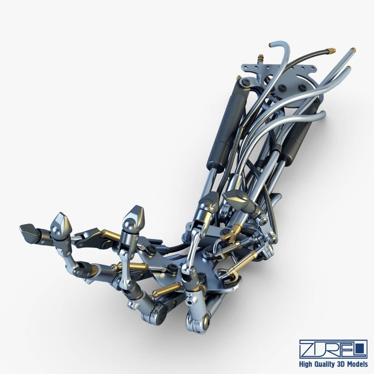Robotic Hand V 2 - 3D Model by Zurel