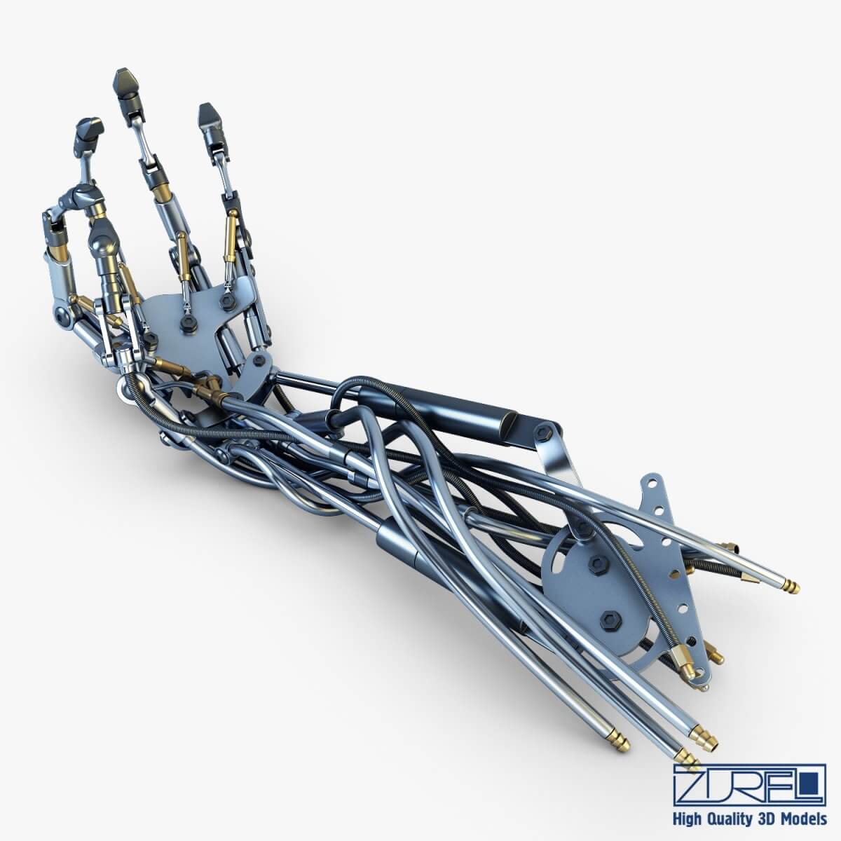 Robotic Hand V 2 - 3D Model by Zurel