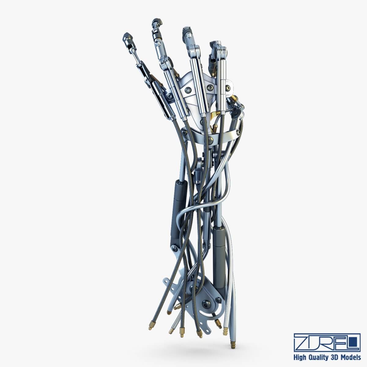 Robotic Hand V 2 - 3D Model by Zurel