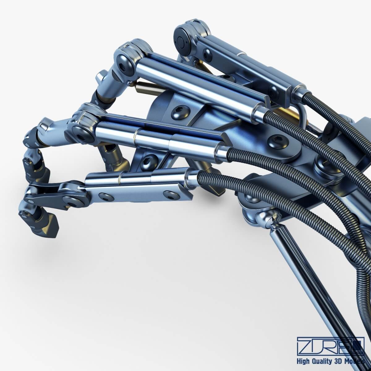 Robotic Hand V 2 - 3D Model by Zurel