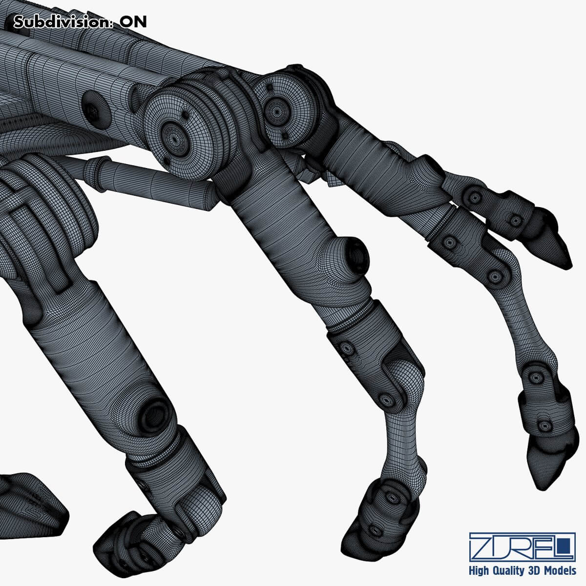 Robotic Hand V 2 - 3D Model by Zurel