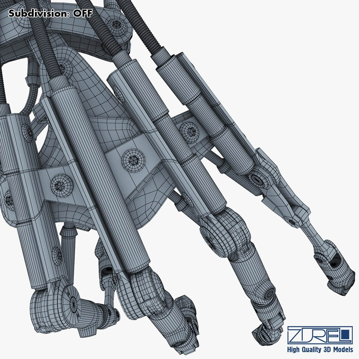 Robotic Hand V 2 - 3D Model by Zurel