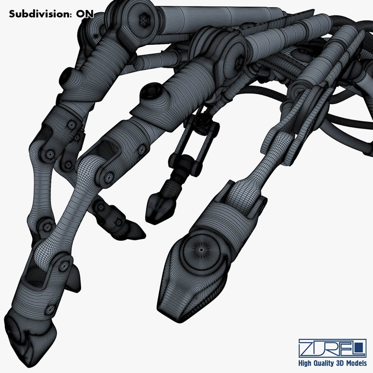 Robotic Hand V 2 - 3D Model by Zurel