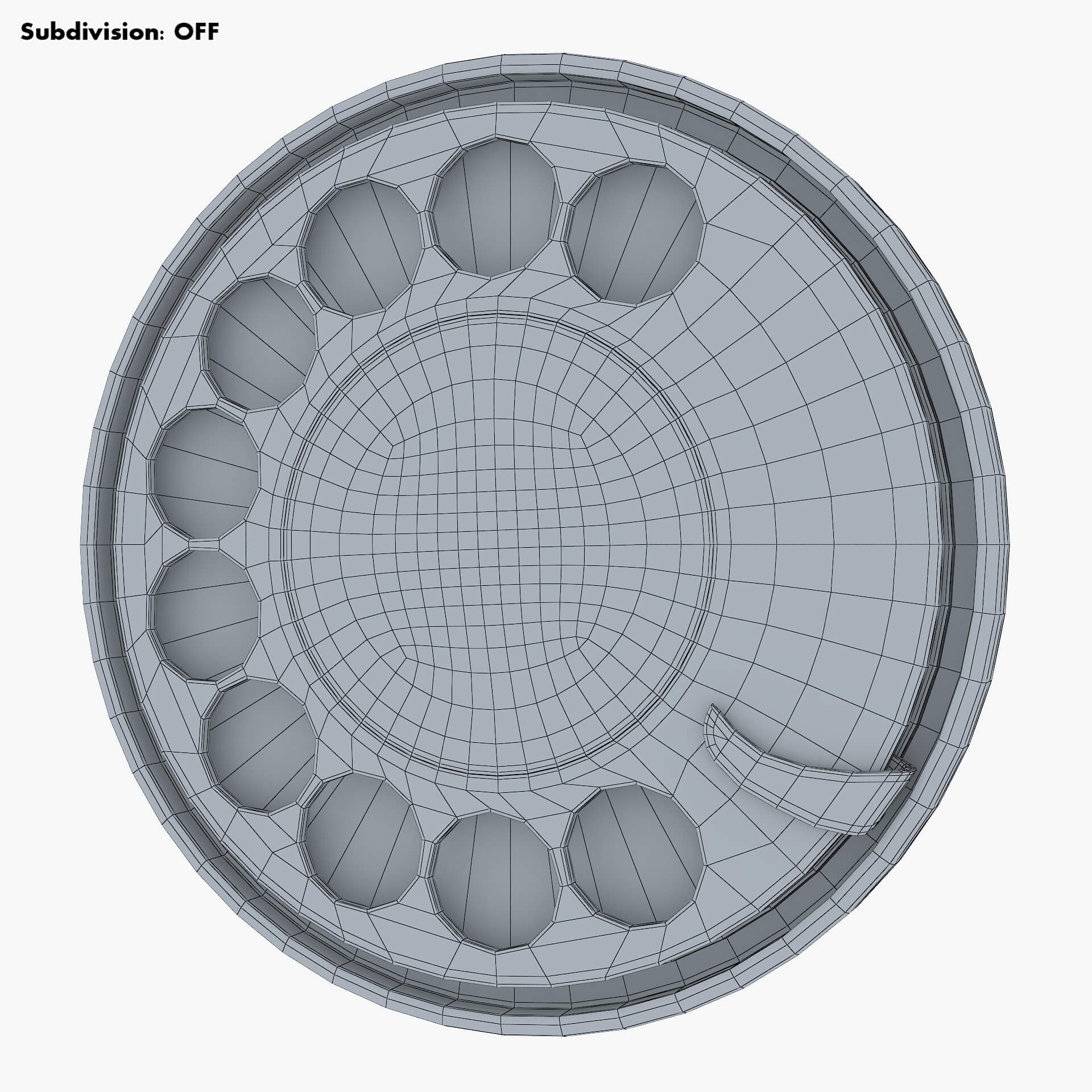 Rotary Phone Dial V 1 - 3D Model by Zurel