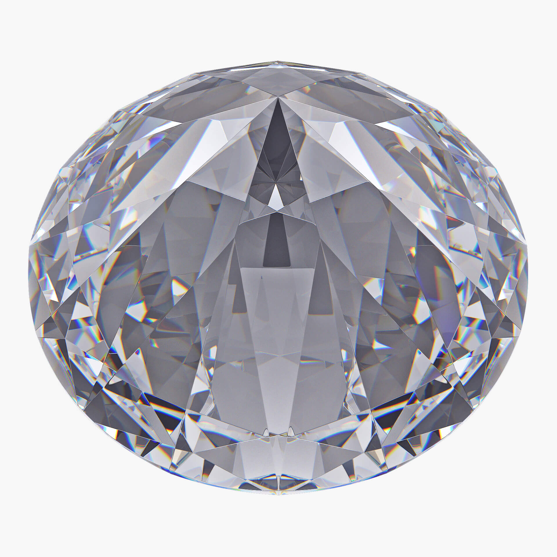 Round Brilliant Cut Diamond V 1 - 3D Model by Zurel