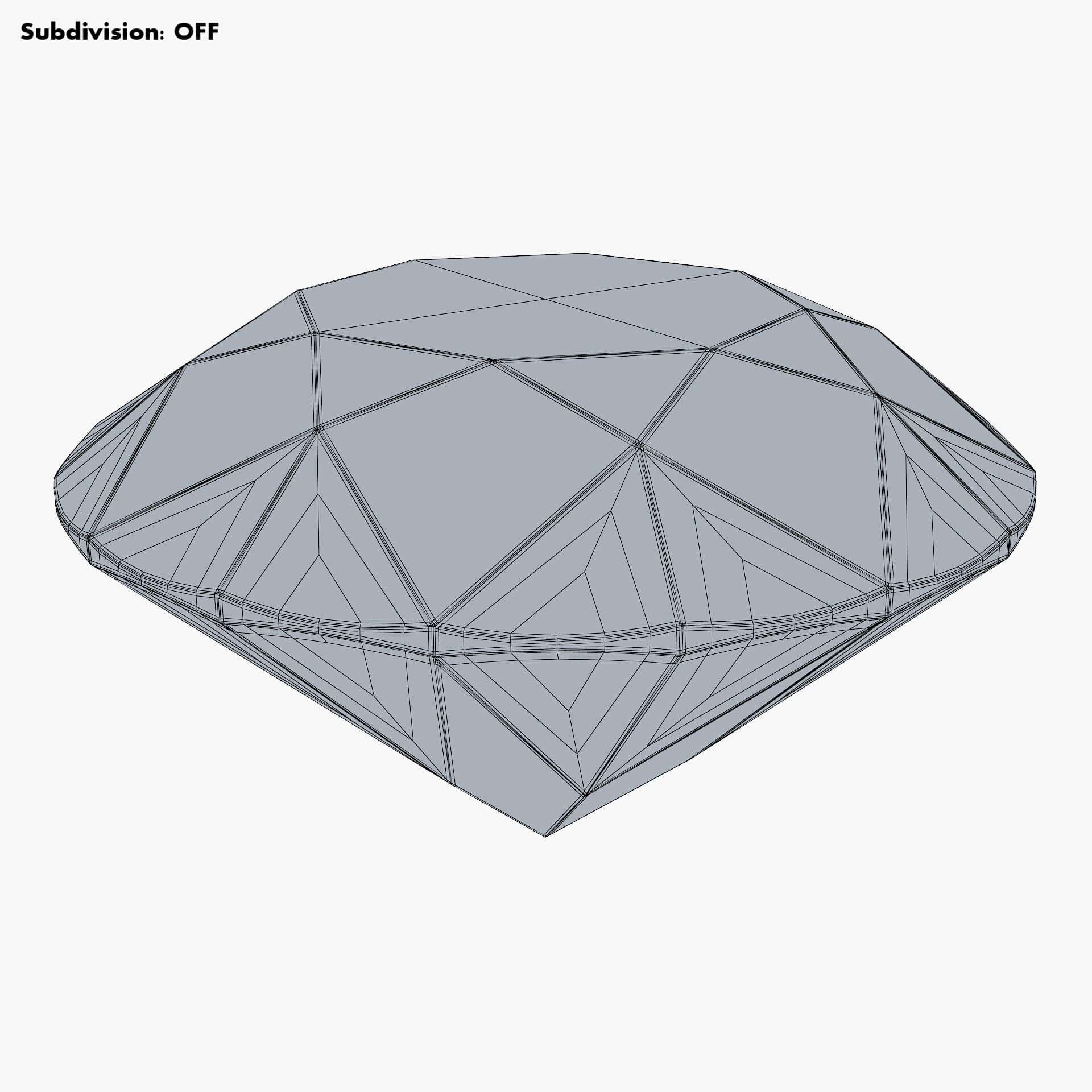 Round Brilliant Cut Diamond V 1 - 3D Model by Zurel