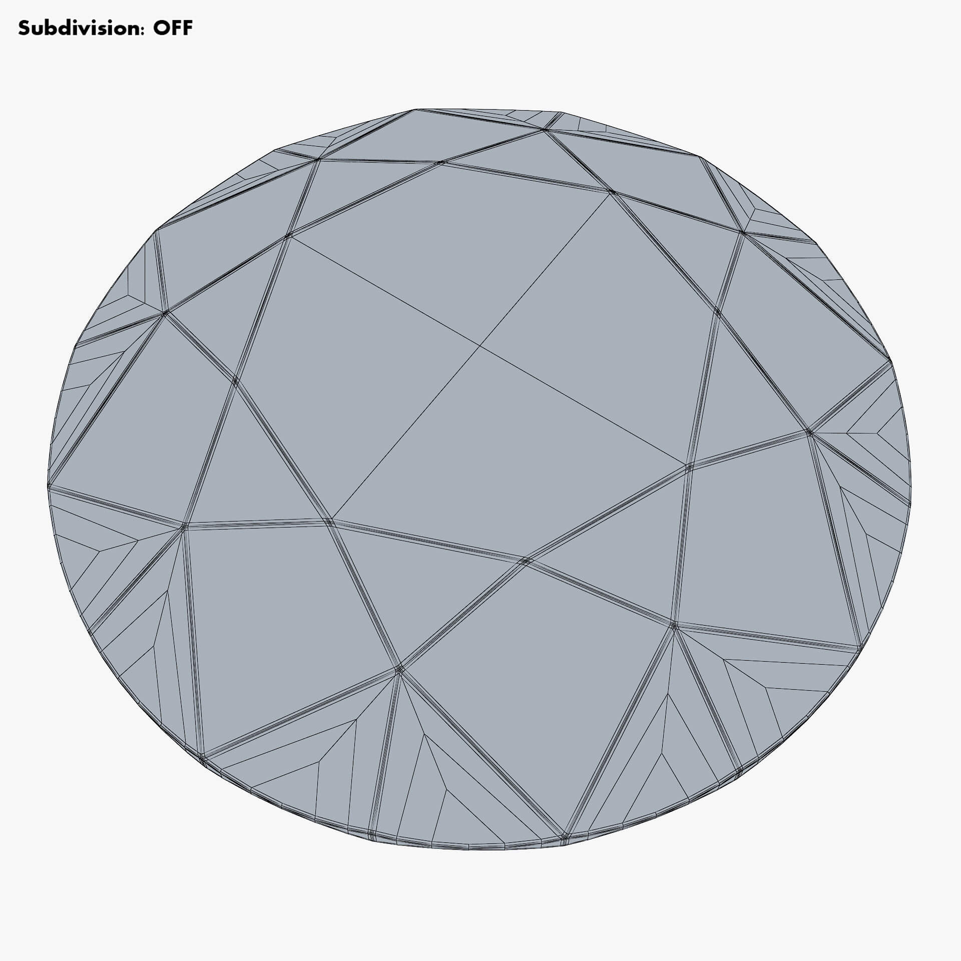 Round Brilliant Cut Diamond V 1 - 3D Model by Zurel