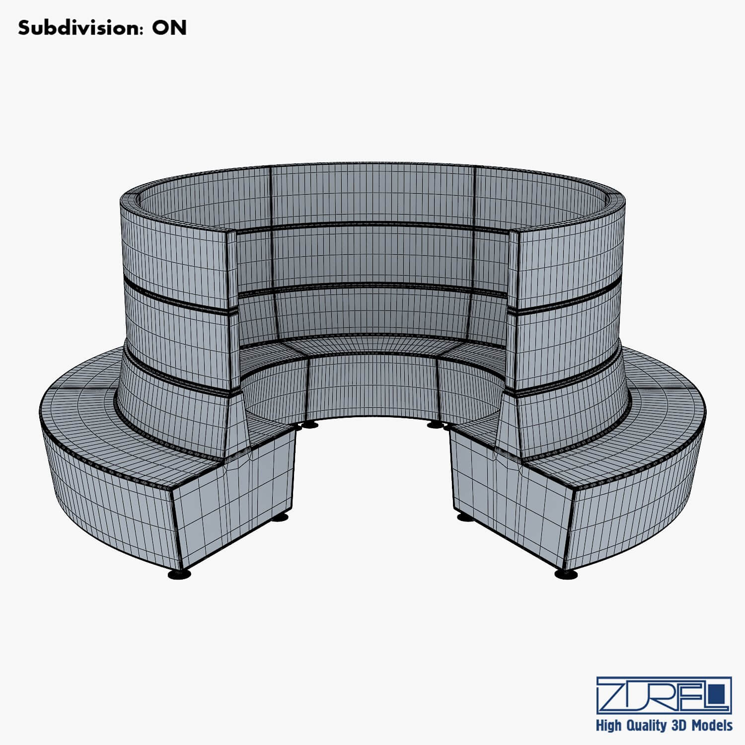 Round Chair - 3D Model by Zurel