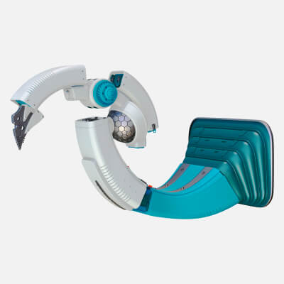 Scifi Medical Robotic Arm Manipulator M1 - 3D Model by Zurel