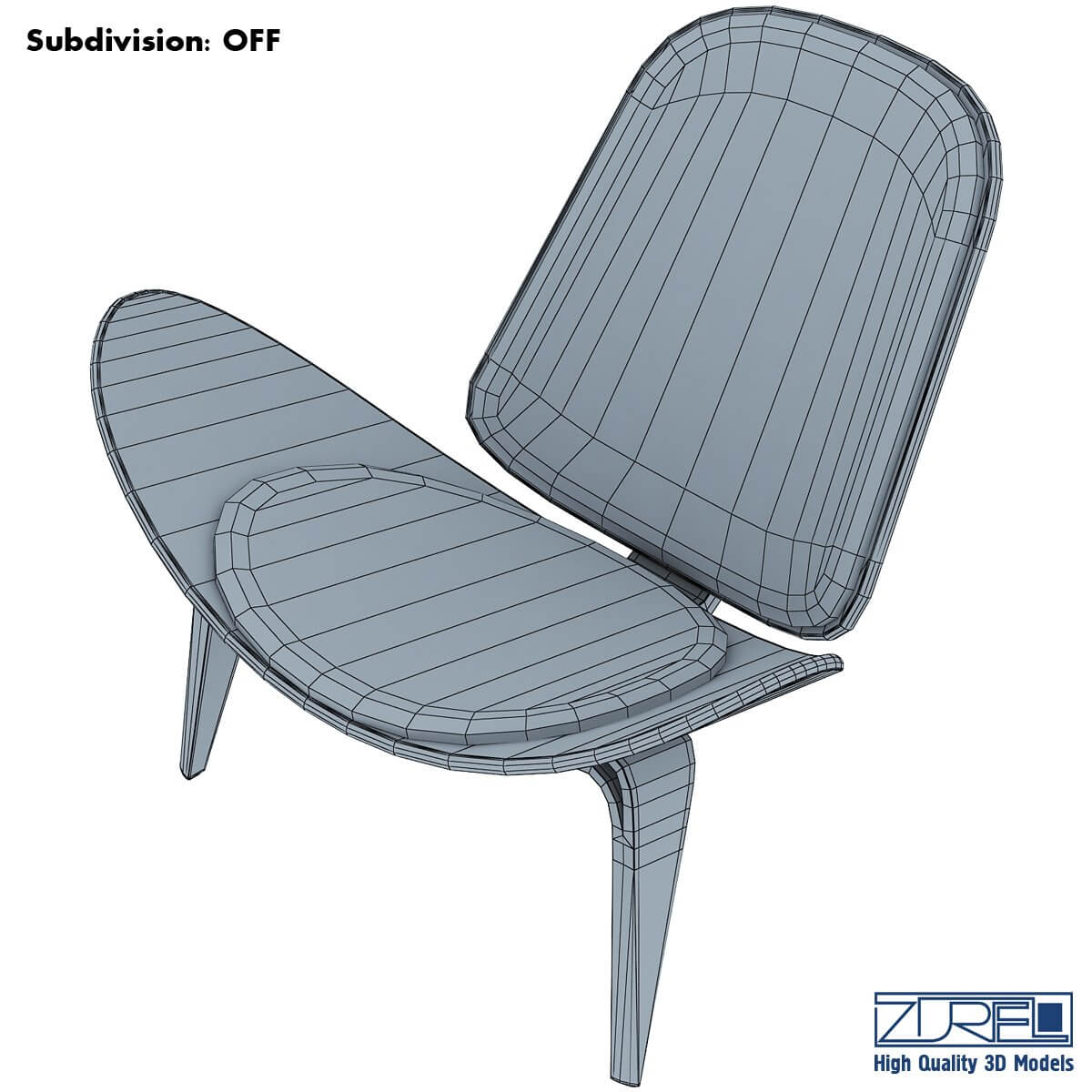 Shell Chair - 3D Model by Zurel