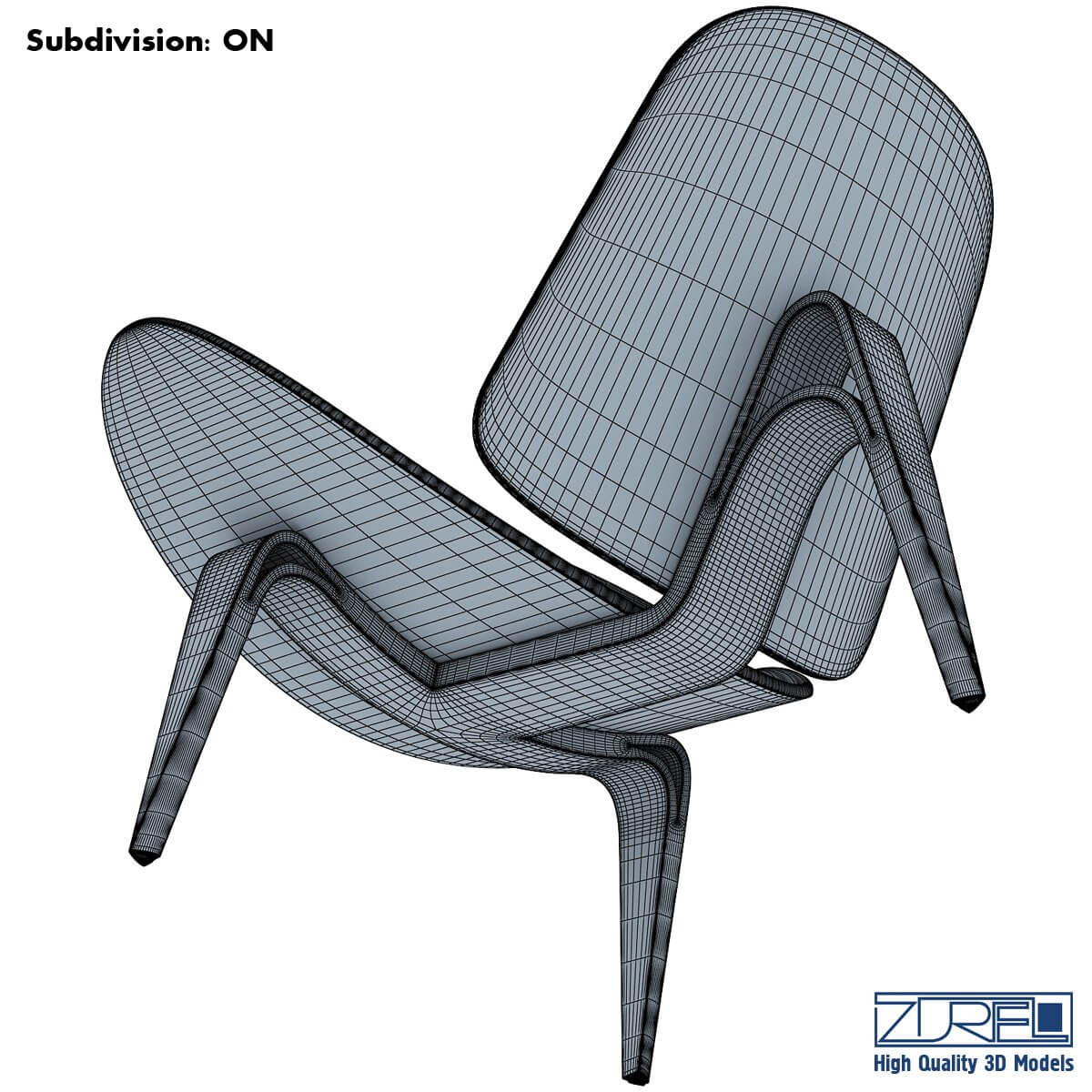 Shell Chair - 3D Model by Zurel