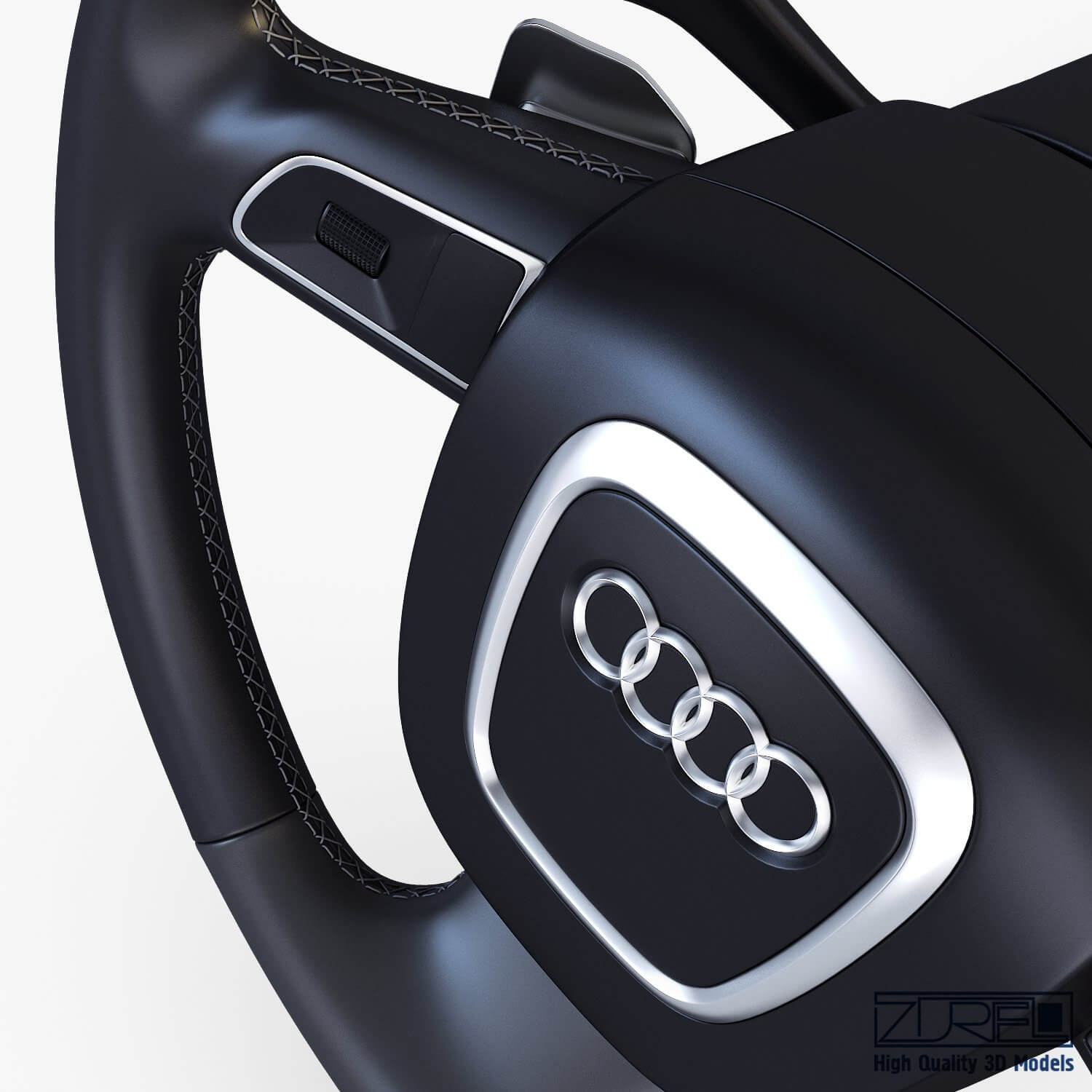 Steering Wheel Audi Q7 Patrick Hellmann - 3D Model by Zurel