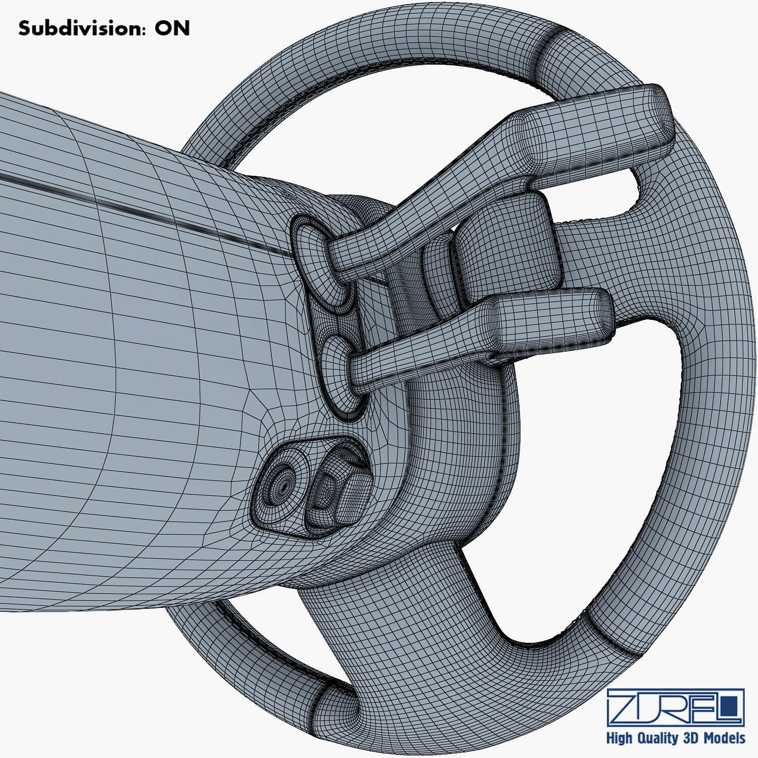Steering Wheel Audi Q7 Patrick Hellmann - 3D Model by Zurel