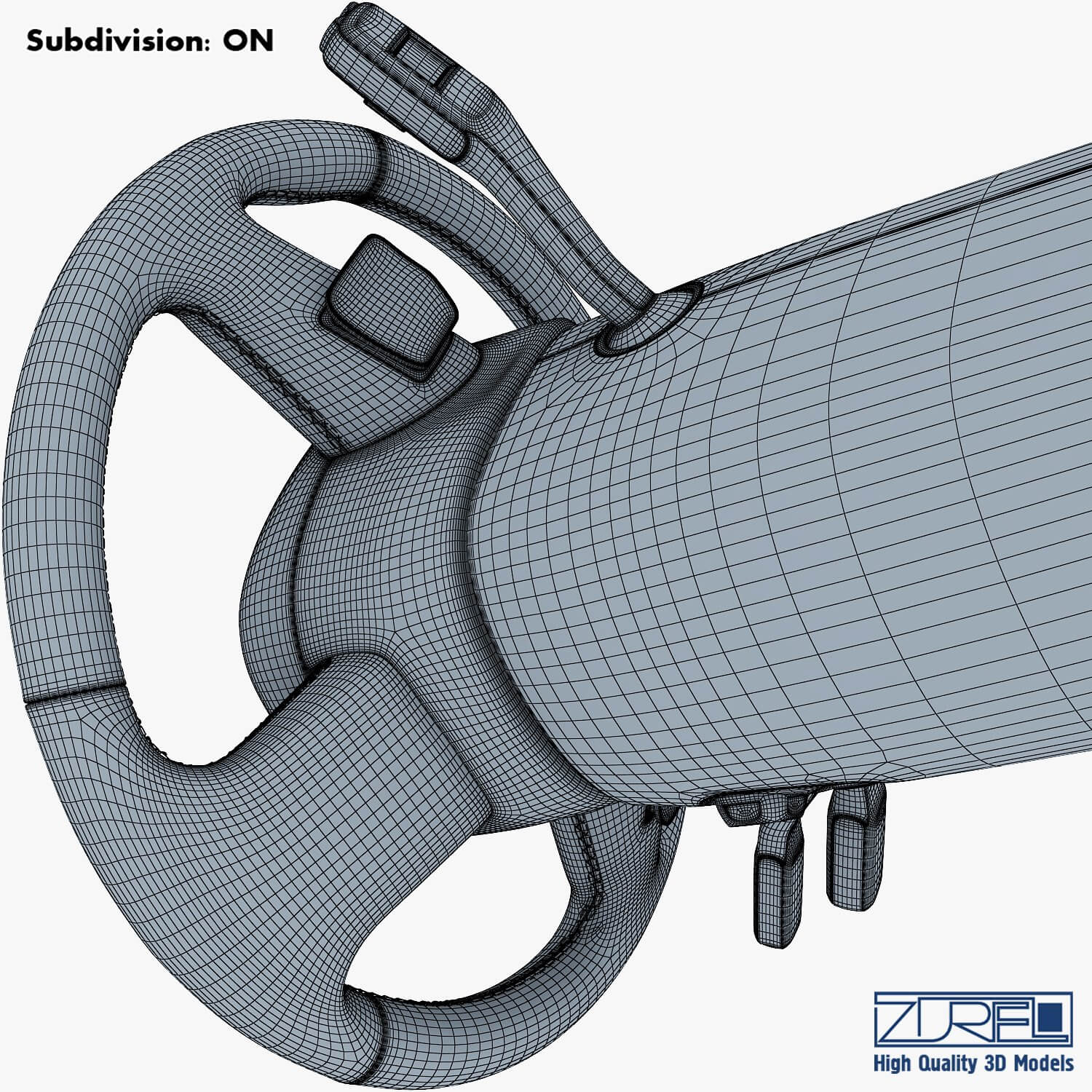 Steering Wheel Audi Q7 Patrick Hellmann - 3D Model by Zurel