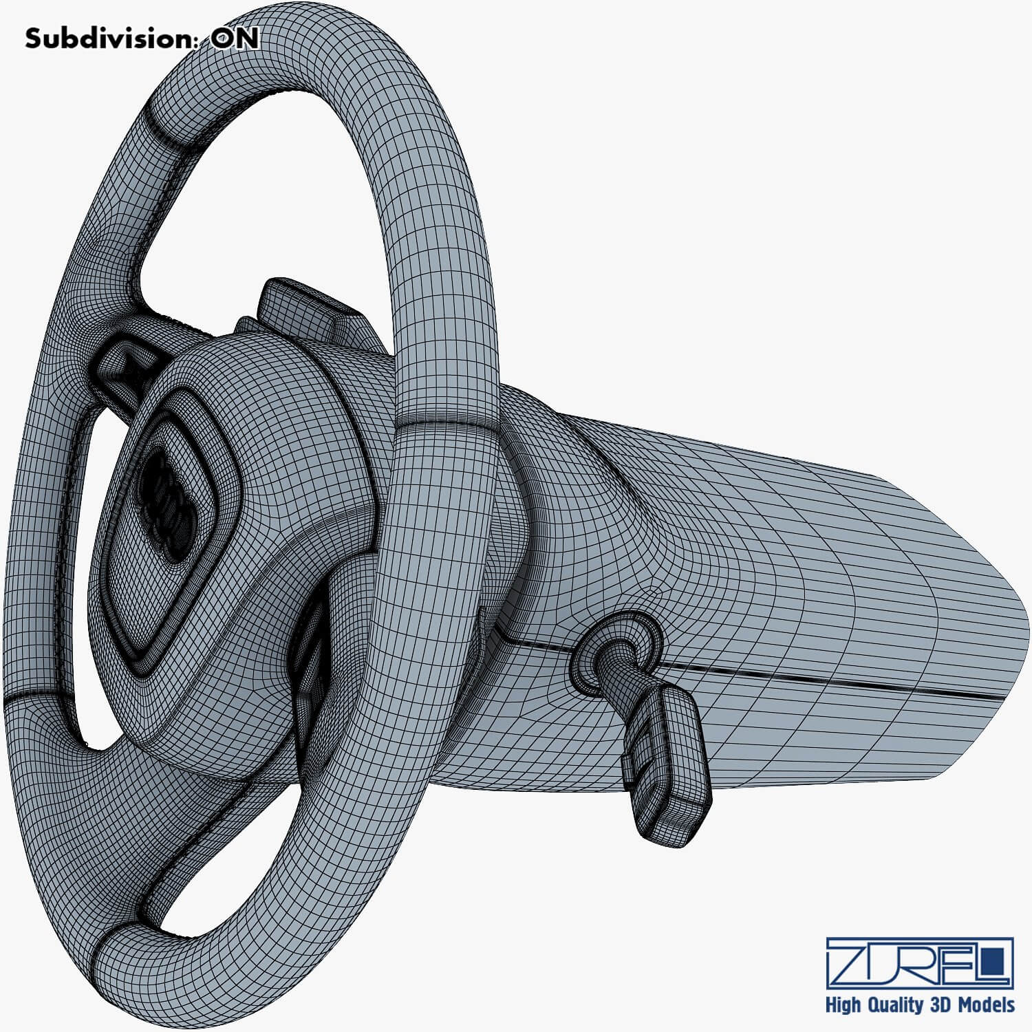 Steering Wheel Audi Q7 Patrick Hellmann - 3D Model by Zurel