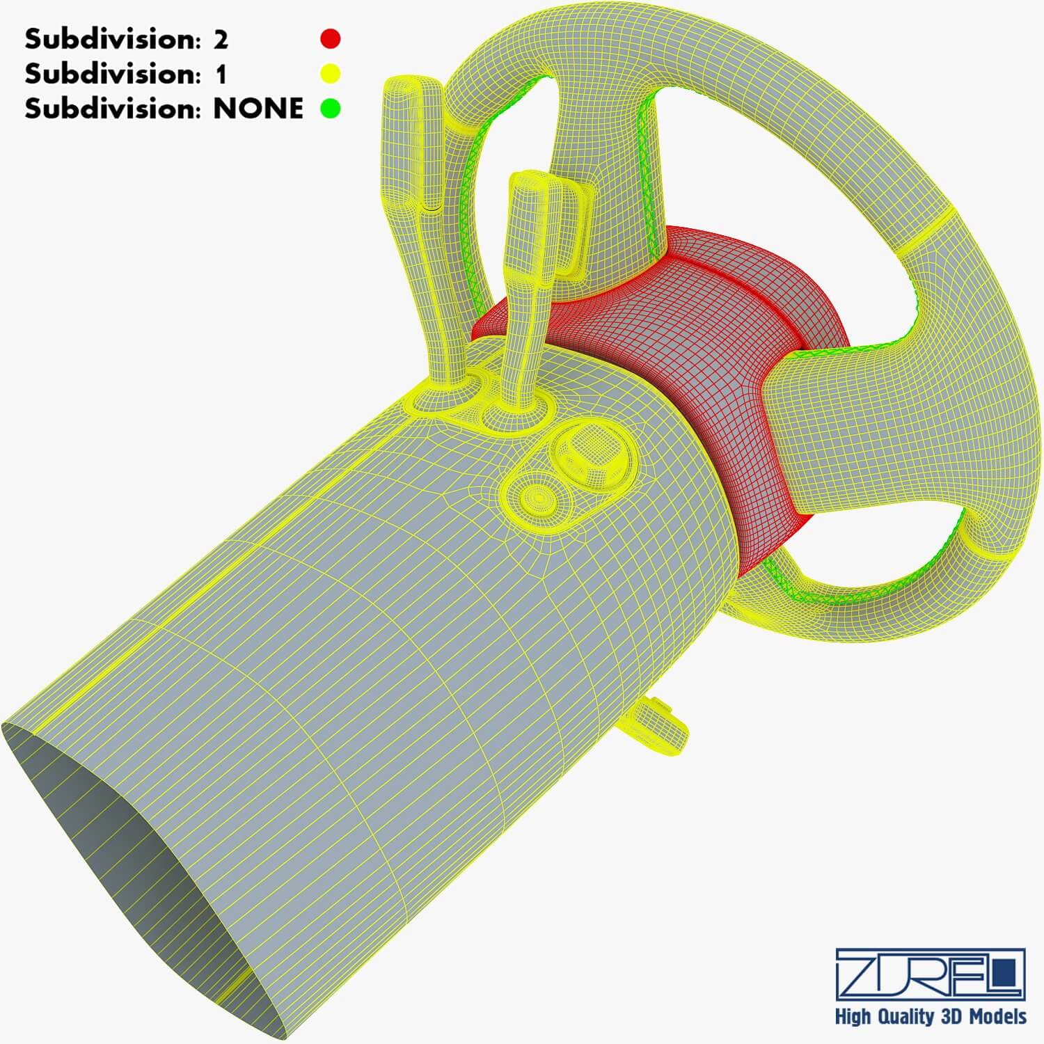 Steering Wheel Audi Q7 Patrick Hellmann - 3D Model by Zurel