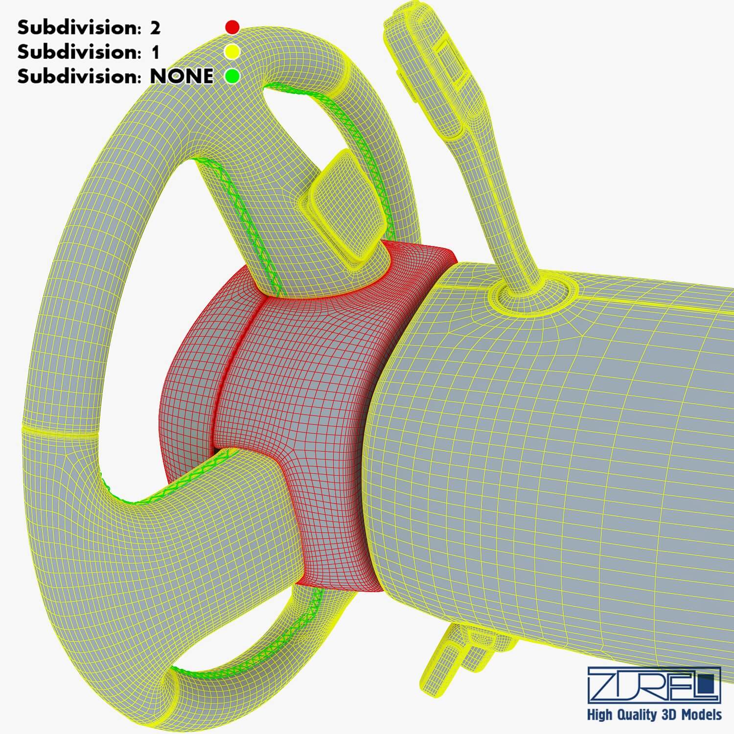 Steering Wheel Audi Q7 Patrick Hellmann - 3D Model by Zurel