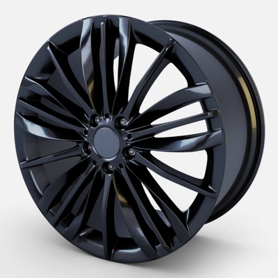 Style 332 Wheel Black Mid Poly - 3D Model by Zurel