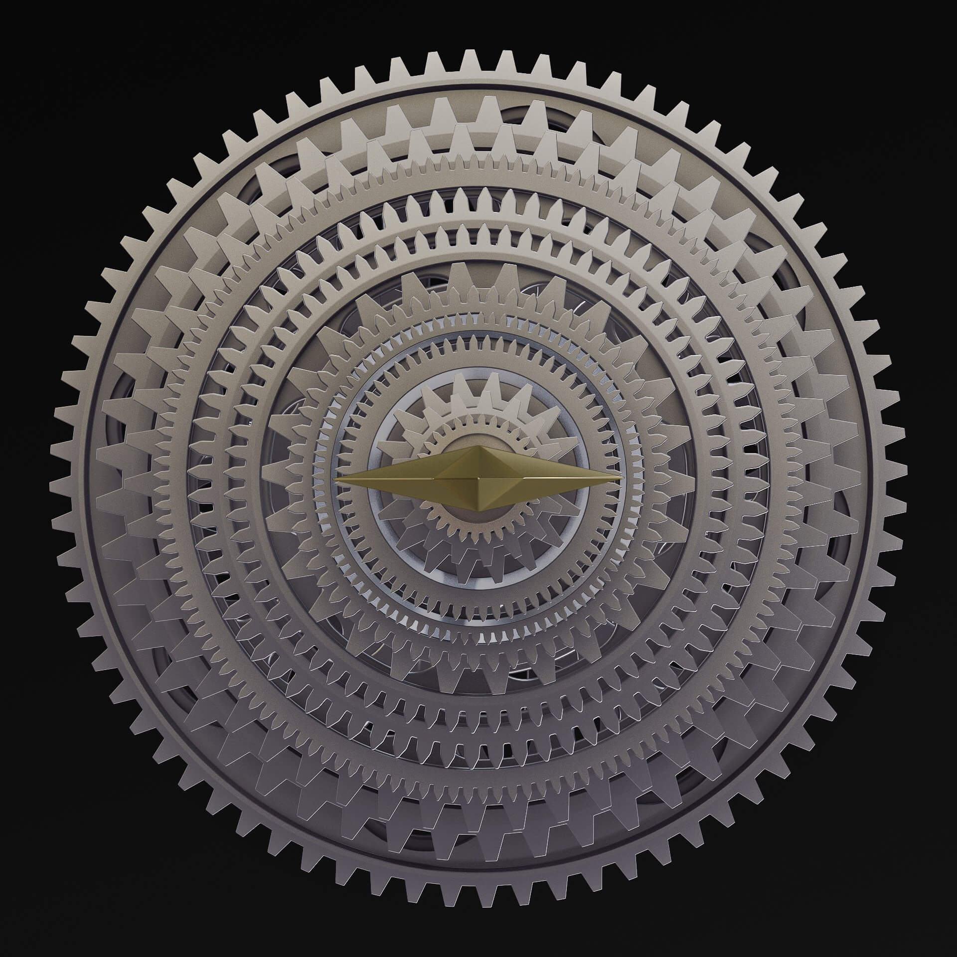 Stylized Gear Christmas Tree V 1 - 3D Model by Zurel