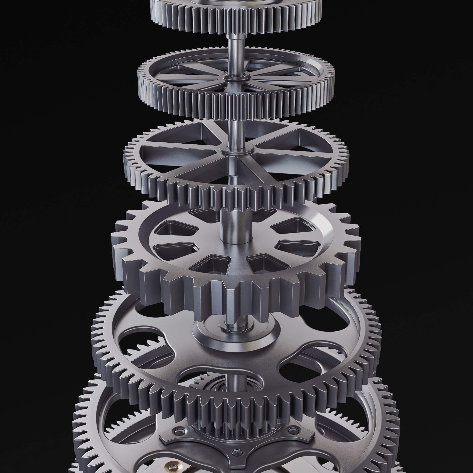 Stylized Gear Christmas Tree V 1 - 3D Model by Zurel