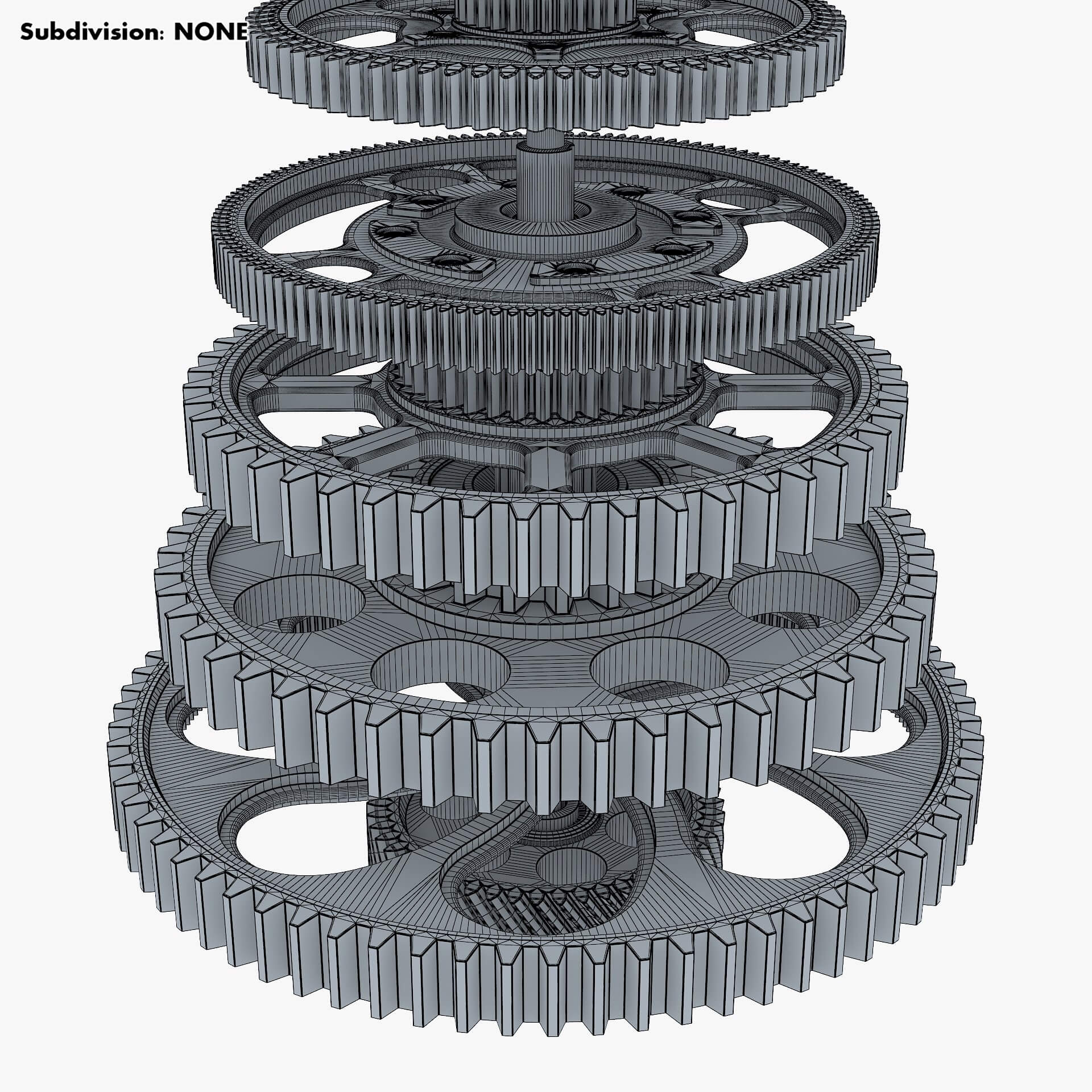 Stylized Gear Christmas Tree V 1 - 3D Model by Zurel