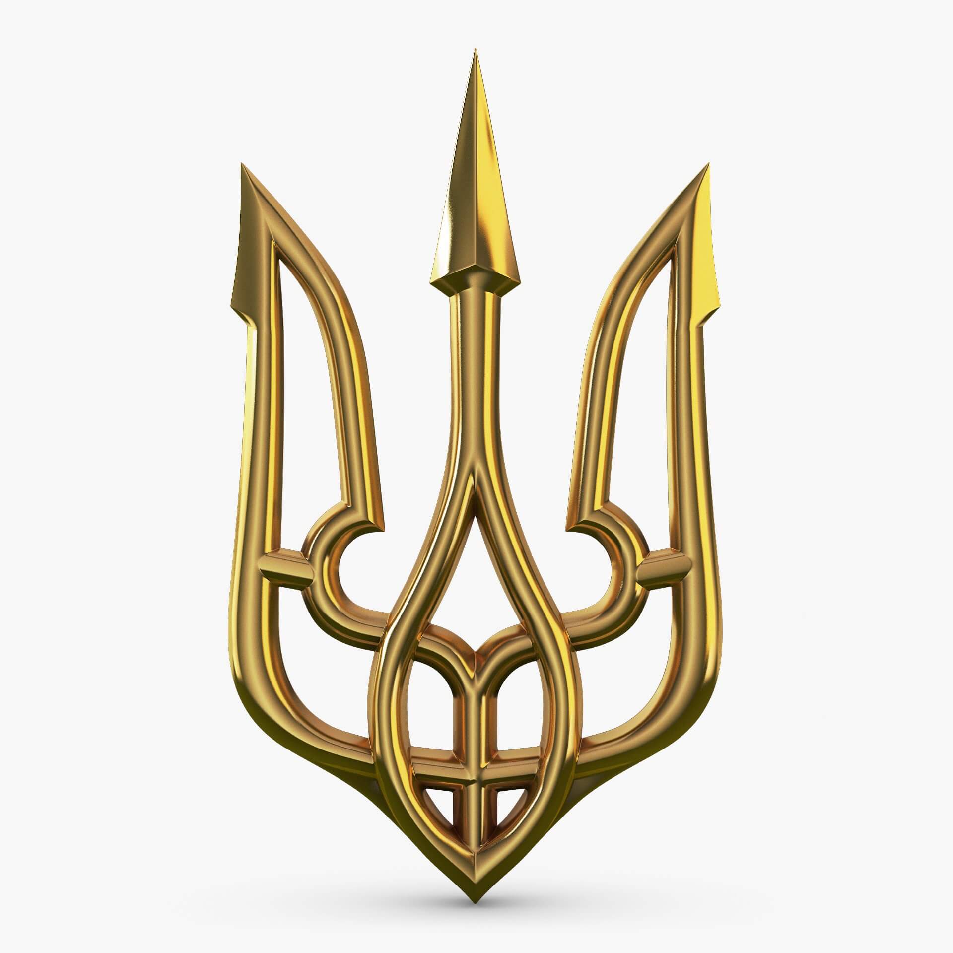 Stylized Ukrainian Tryzub M 2 - 3D Model by Zurel