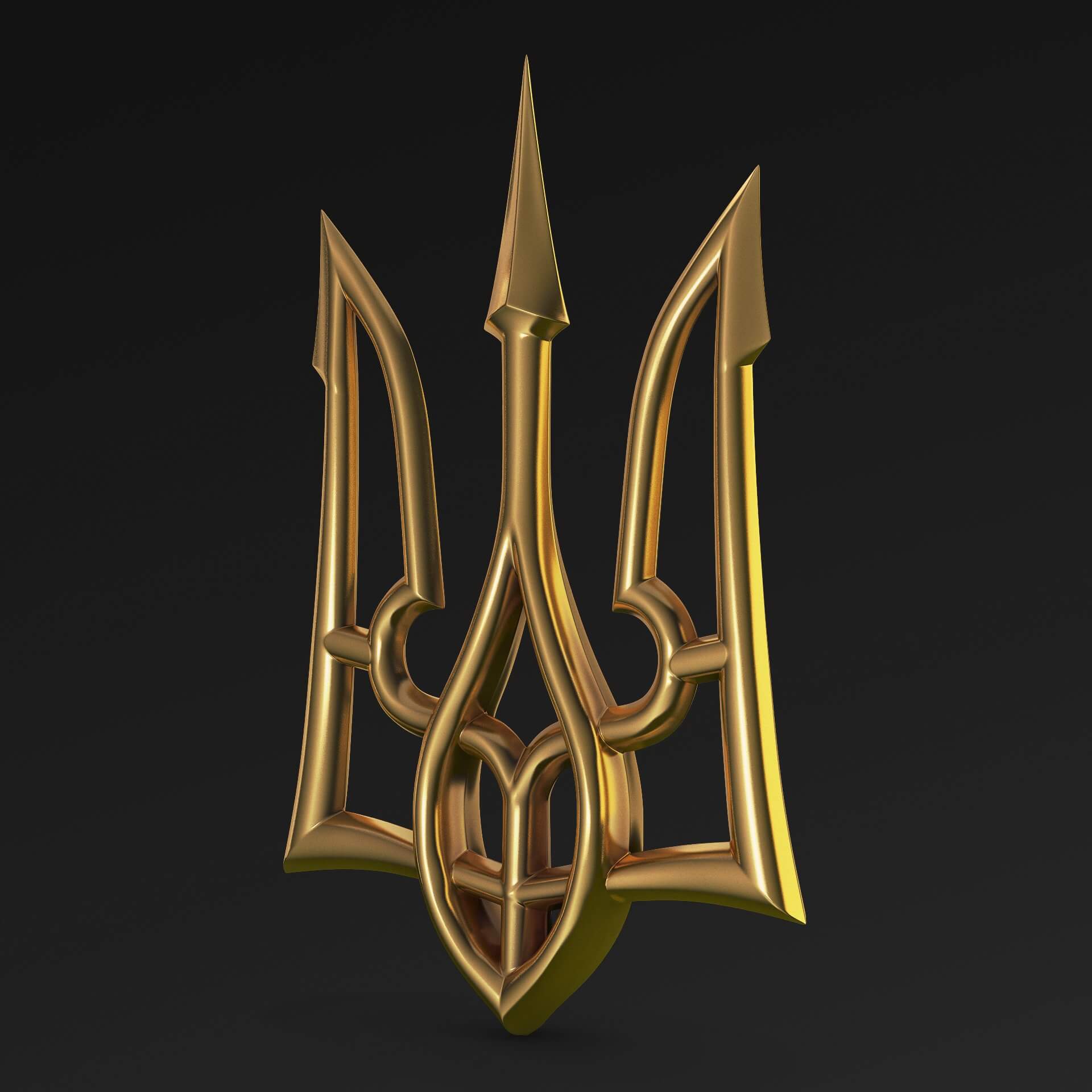 Stylized Ukrainian Tryzub M 3 - 3D Model by Zurel