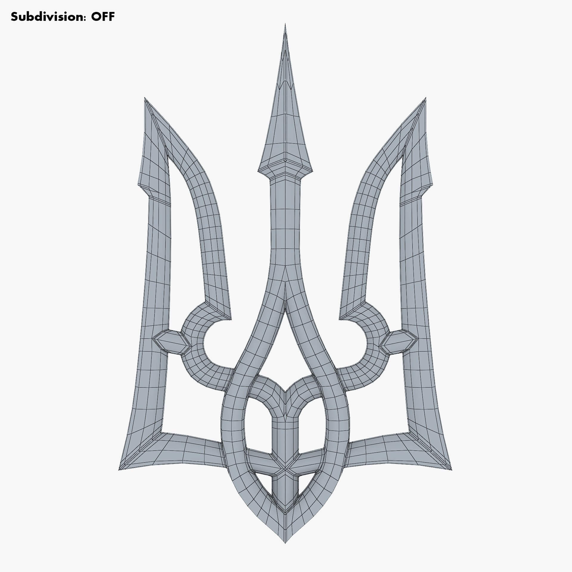 Stylized Ukrainian Tryzub M 3 - 3D Model by Zurel