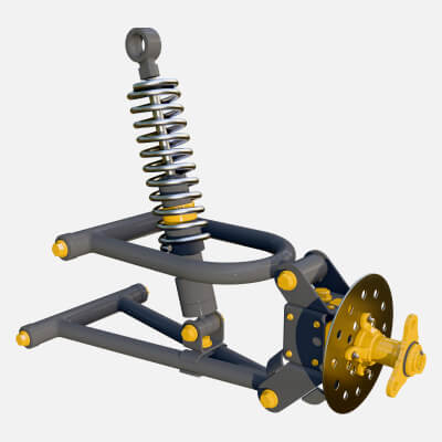 Suspension Shock Absorber Assembly M1 - 3D Model by Zurel