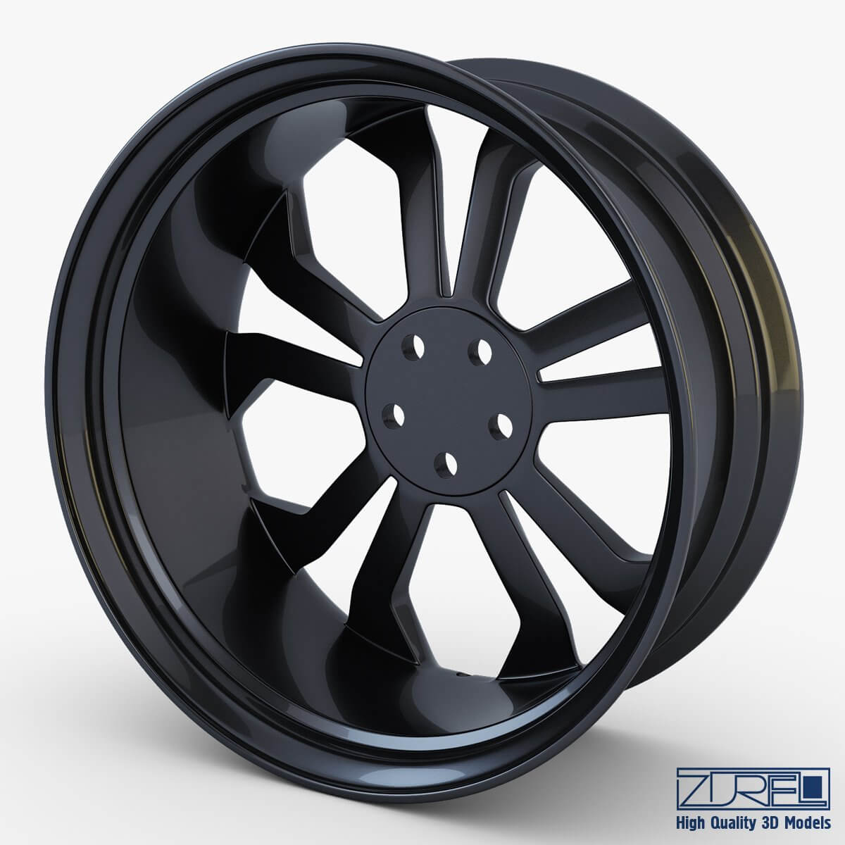 Taurus SHO 20 Machined Wheel Black V 1 - 3D Model by Zurel