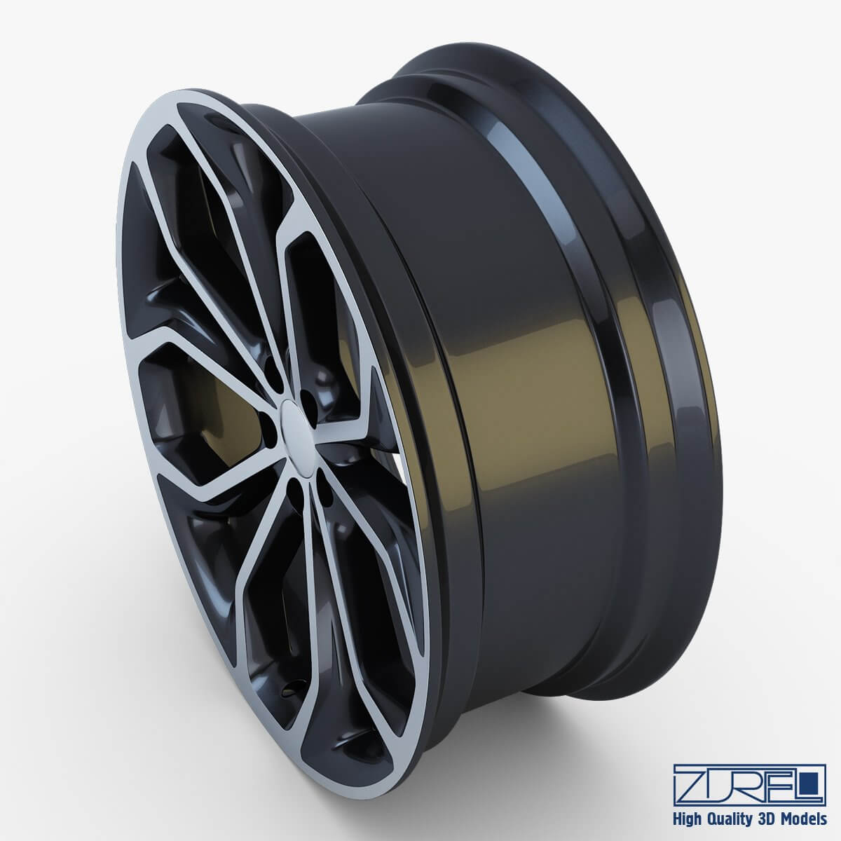 Taurus SHO 20 Machined Wheel Black V 1 - 3D Model by Zurel