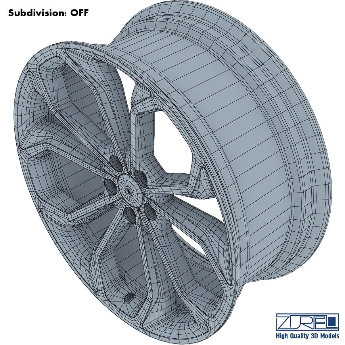 Taurus SHO 20 Machined Wheel Black V 1 - 3D Model by Zurel