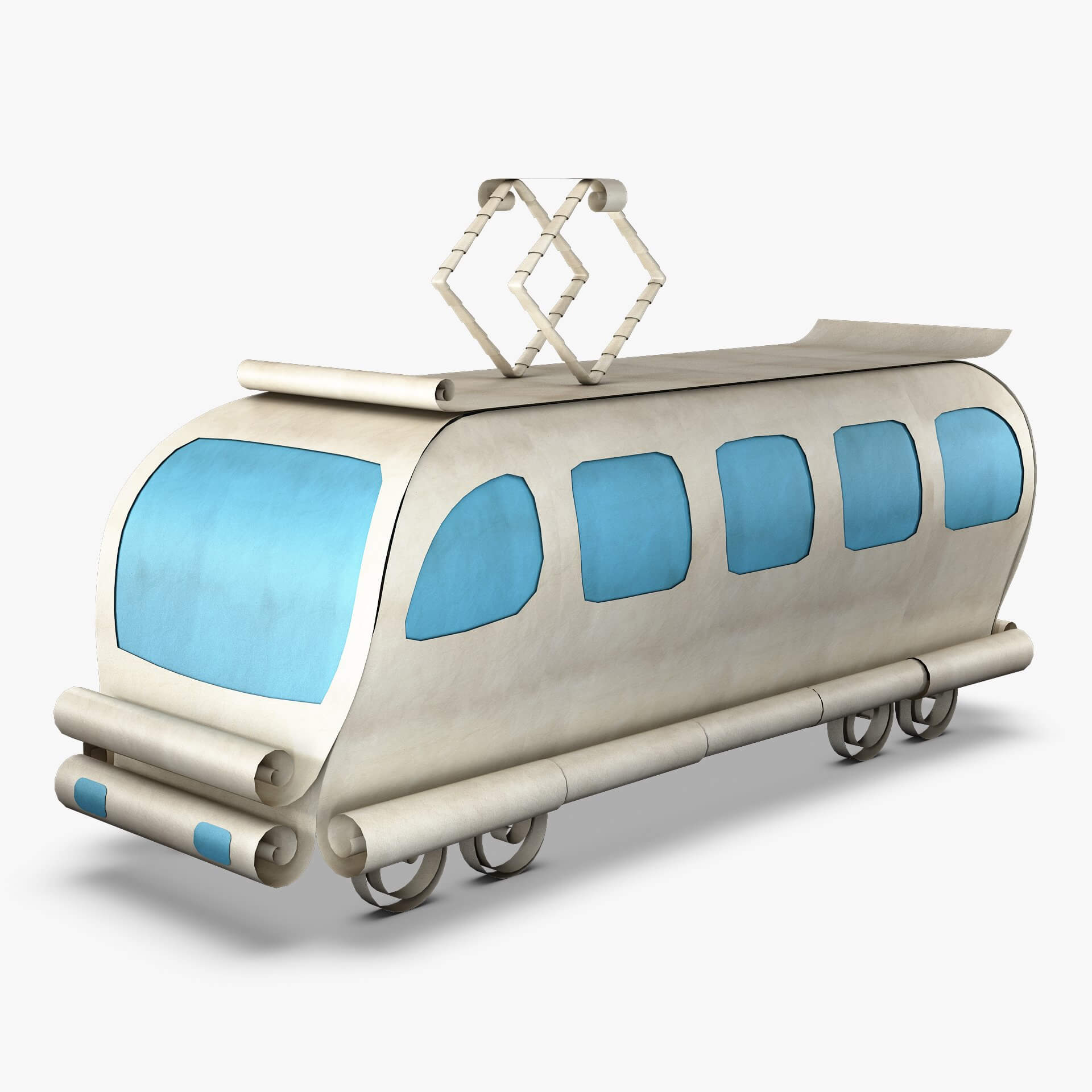 Tram Paper V 1 - 3D Model by Zurel