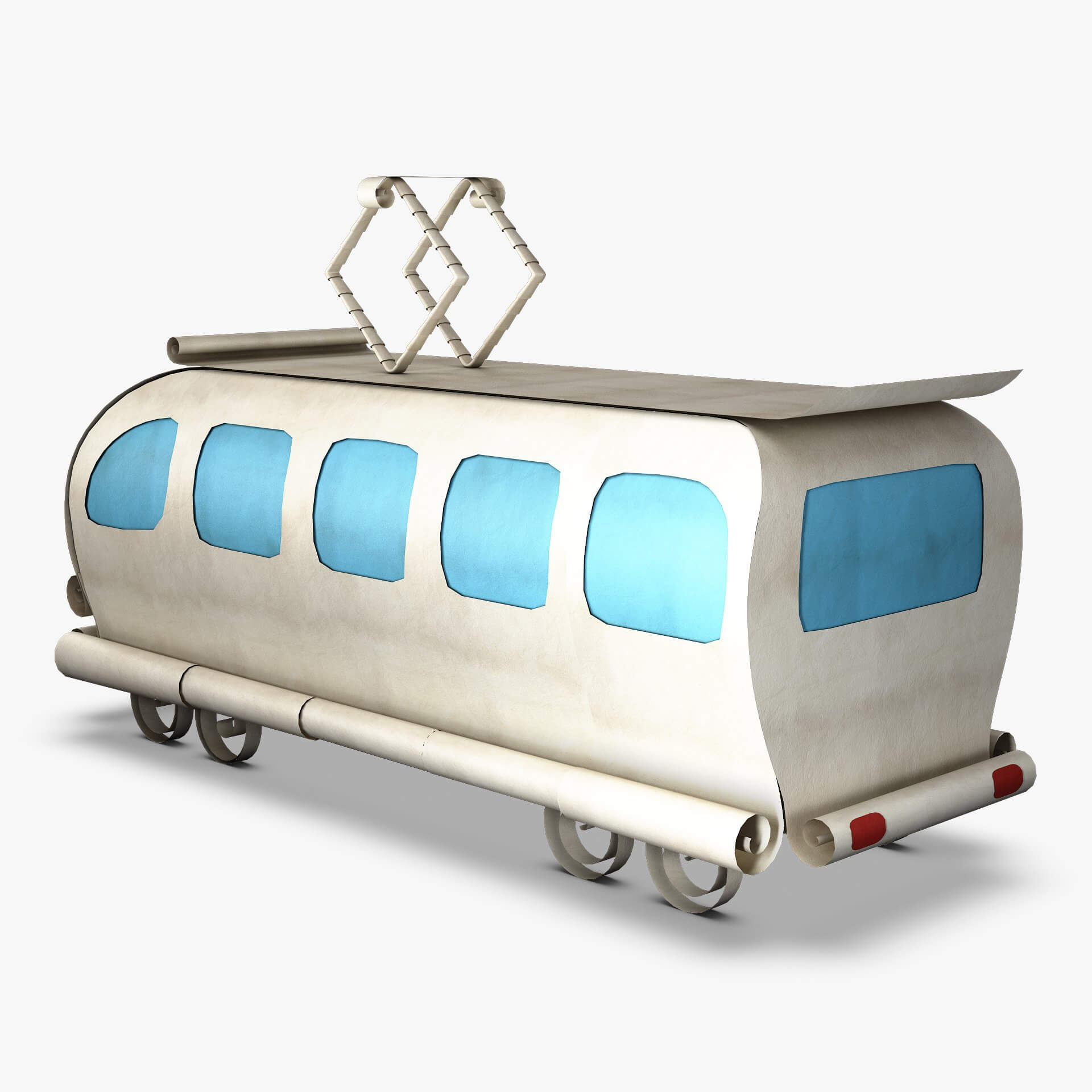 Tram Paper V 1 - 3D Model by Zurel