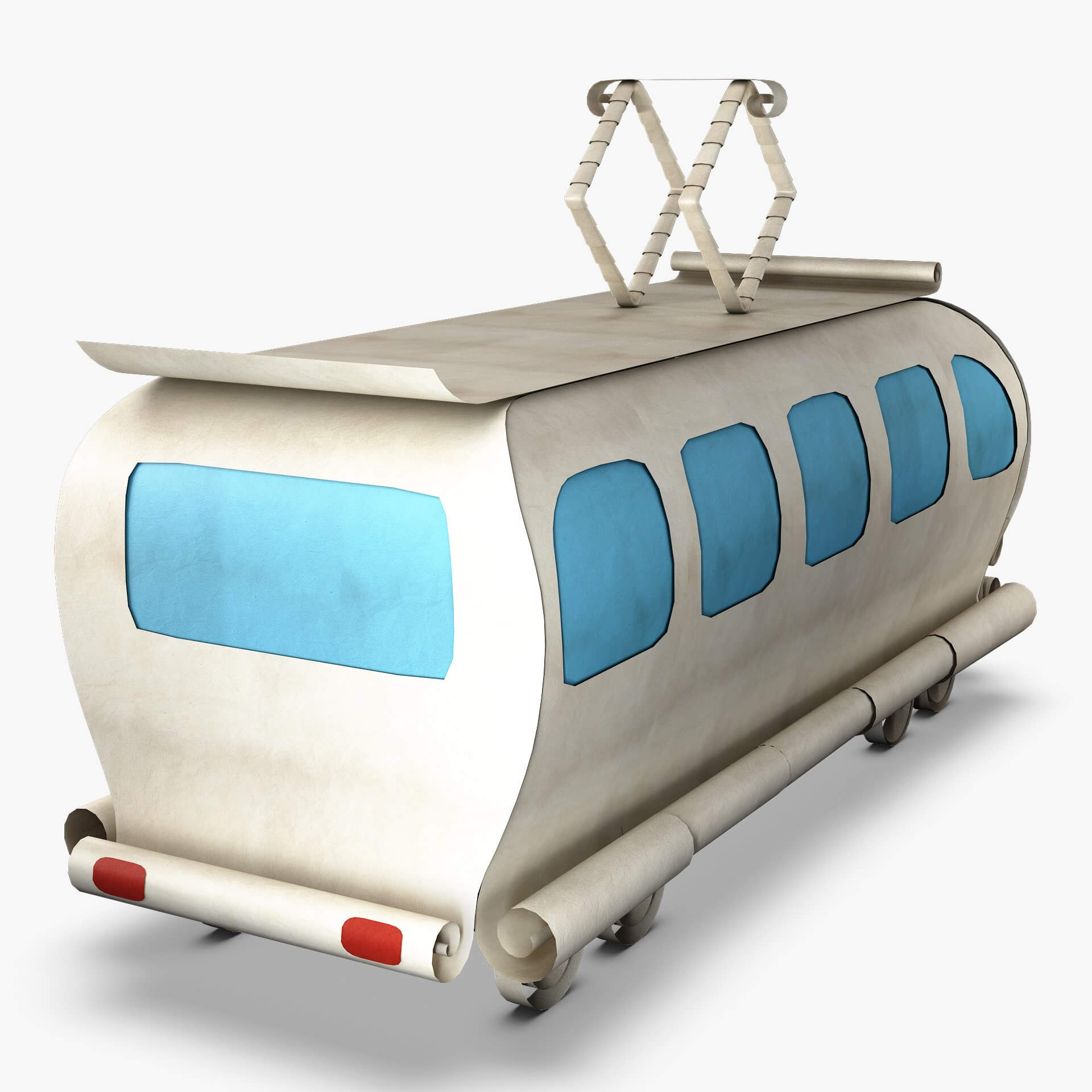 Tram Paper V 1 - 3D Model by Zurel