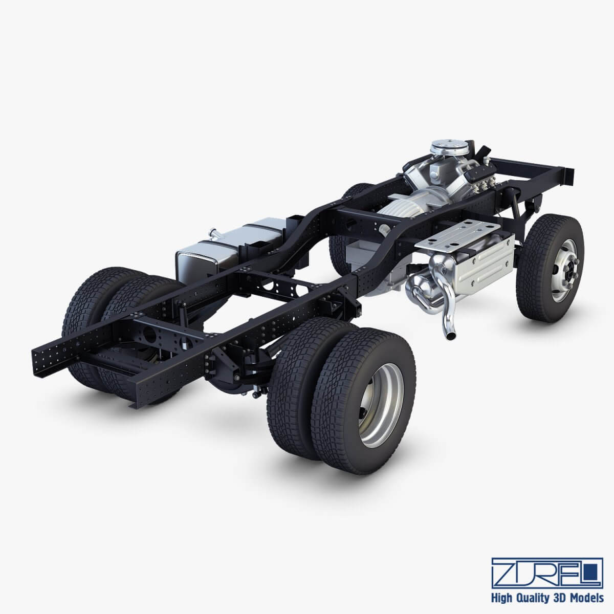 Truck Chassis 4x4 V 1 - 3D Model by Zurel