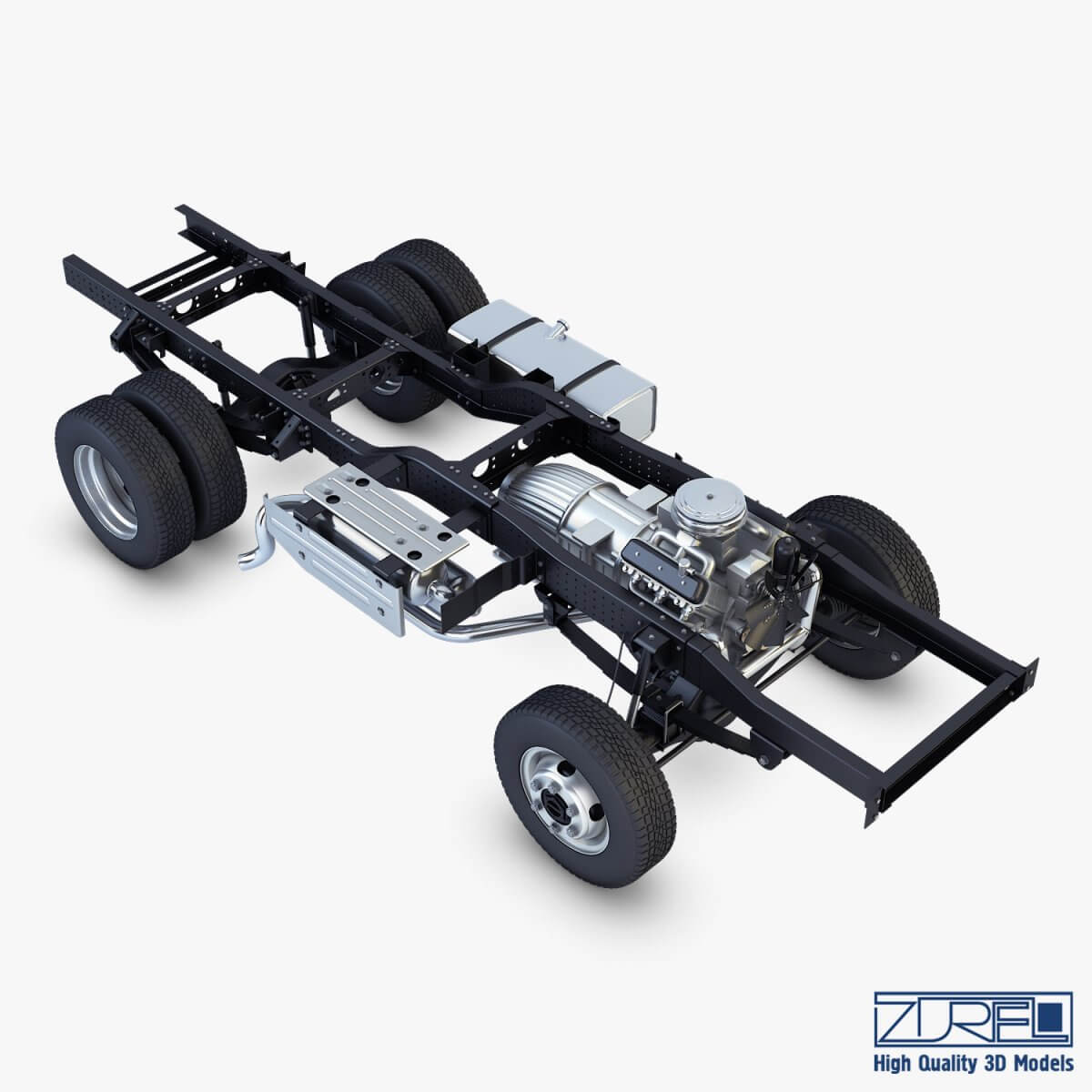 Truck Chassis 4x4 V 1 - 3D Model by Zurel