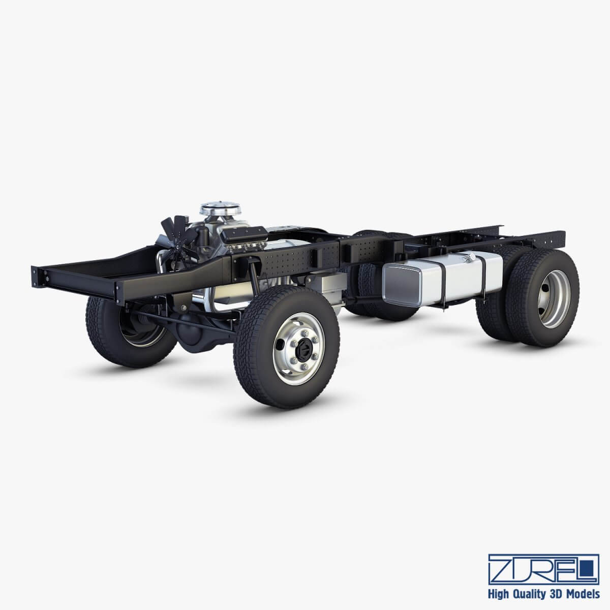 Truck Chassis 4x4 V 1 - 3D Model by Zurel