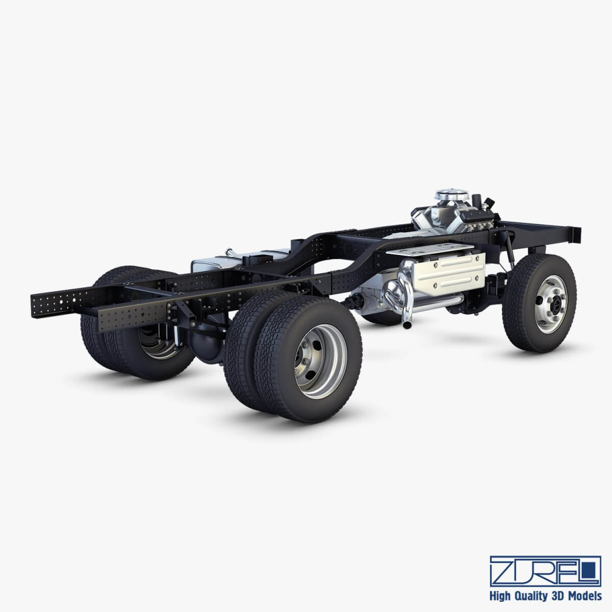 Truck Chassis 4x4 V 1 - 3D Model by Zurel