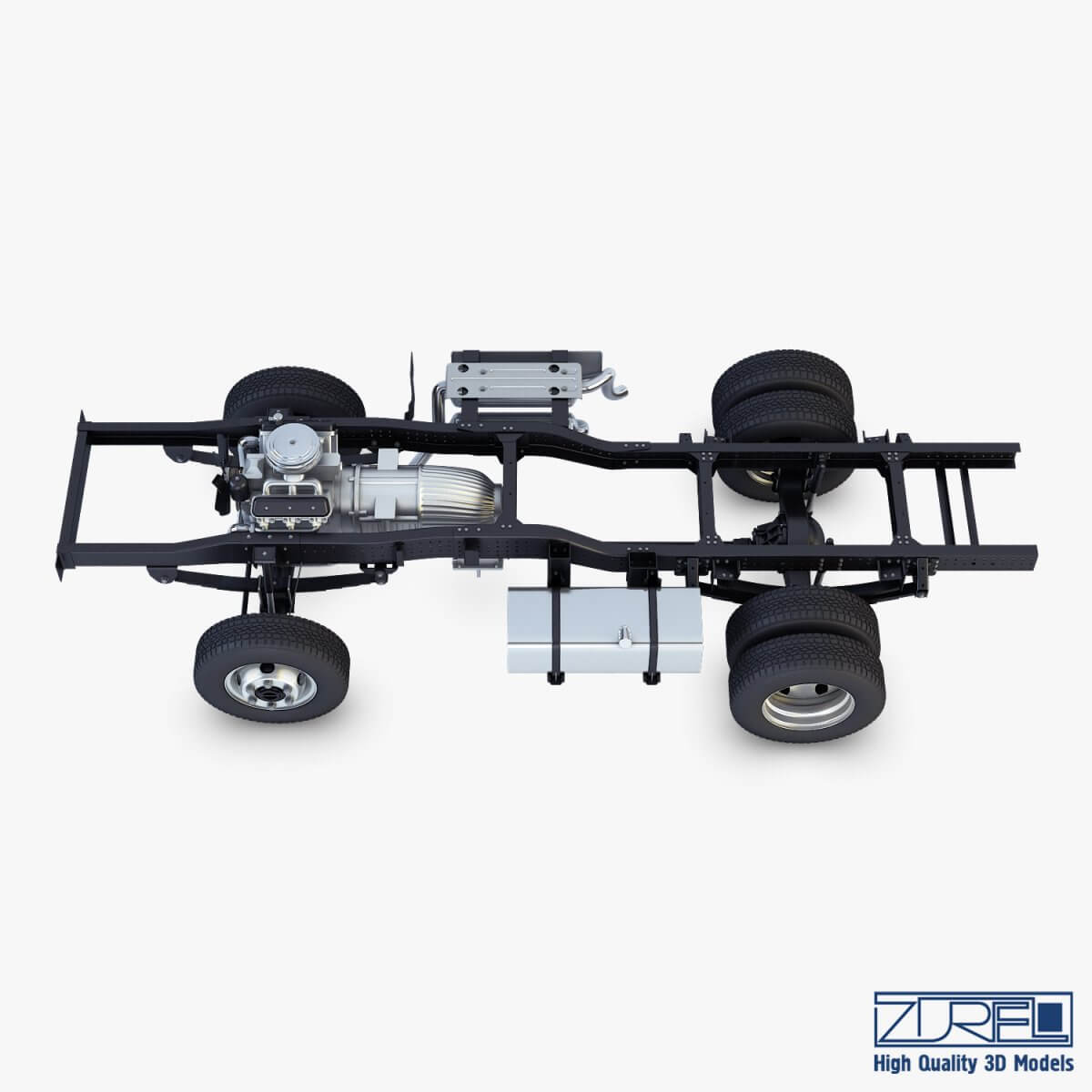 Truck Chassis 4x4 V 1 - 3D Model by Zurel