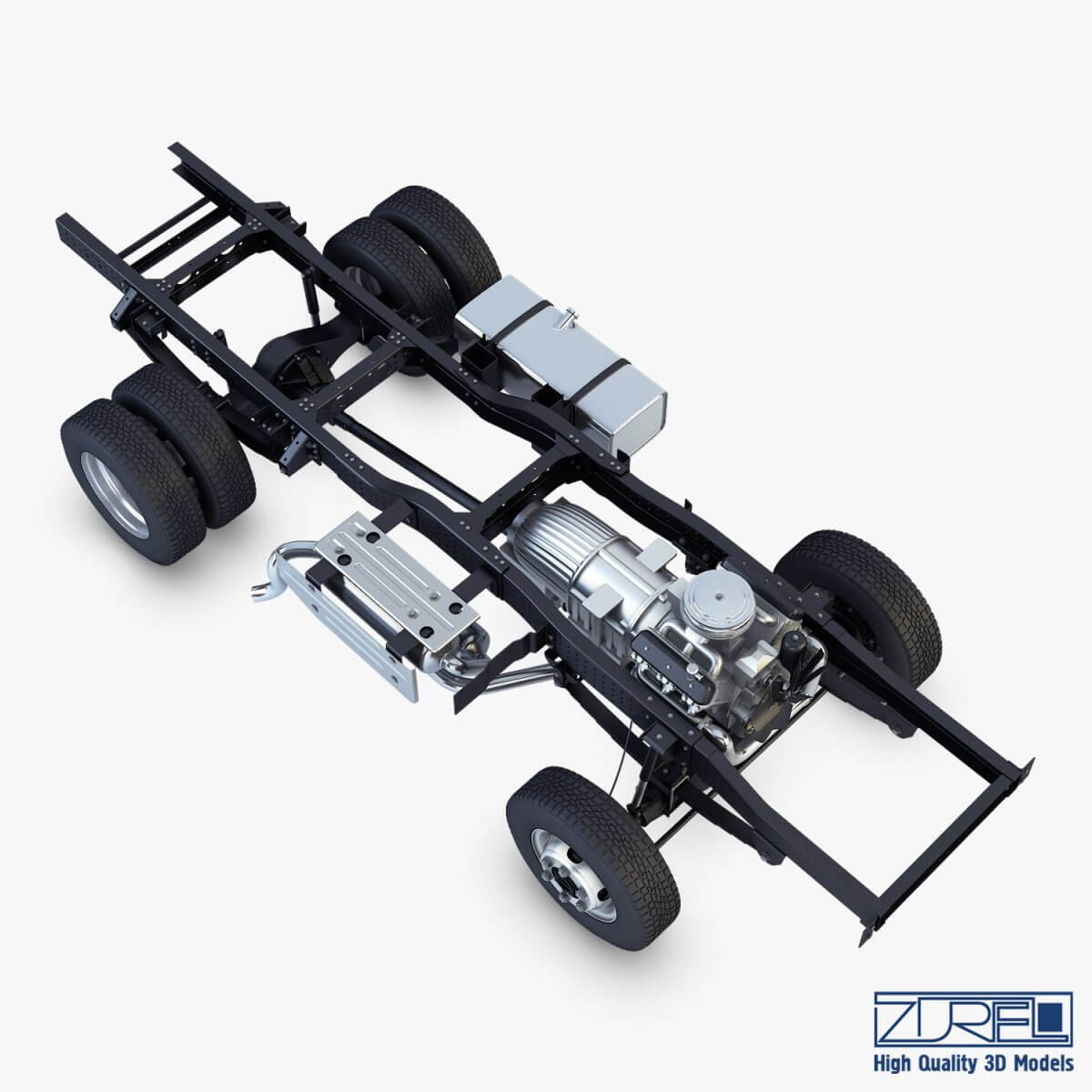 Truck Chassis 4x4 V 1 - 3D Model by Zurel
